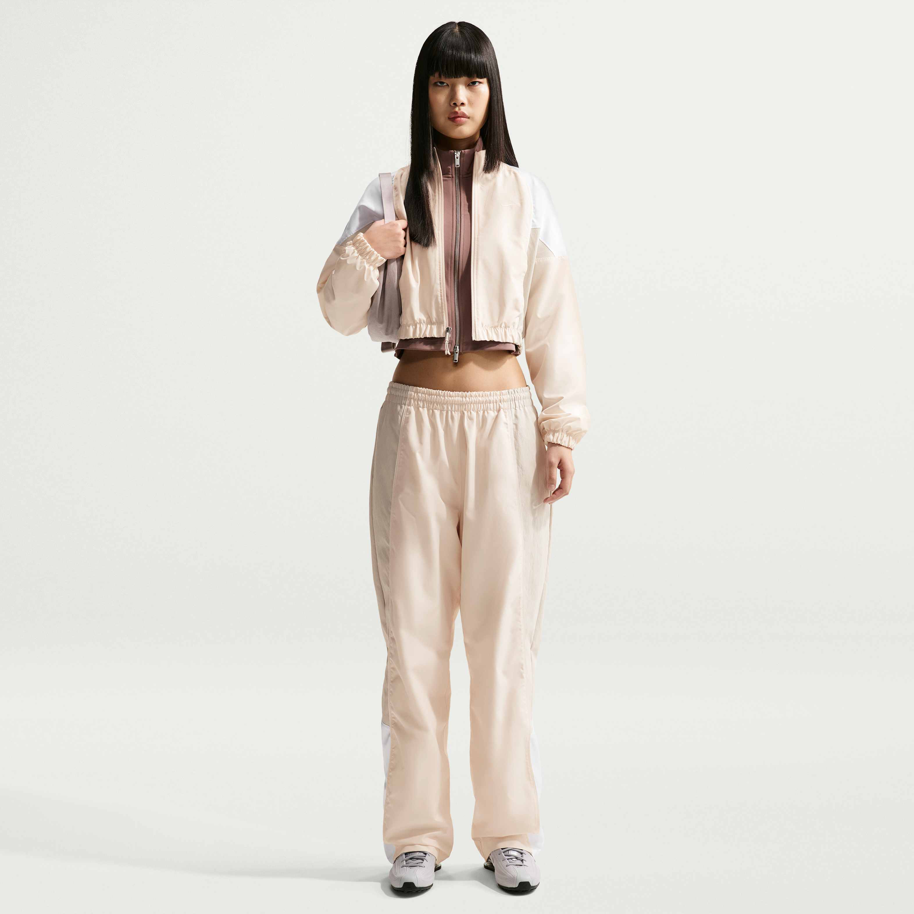 Buy Nike Sportswear Women's Shrunken Tracksuit Jacket - Chalk/White ...