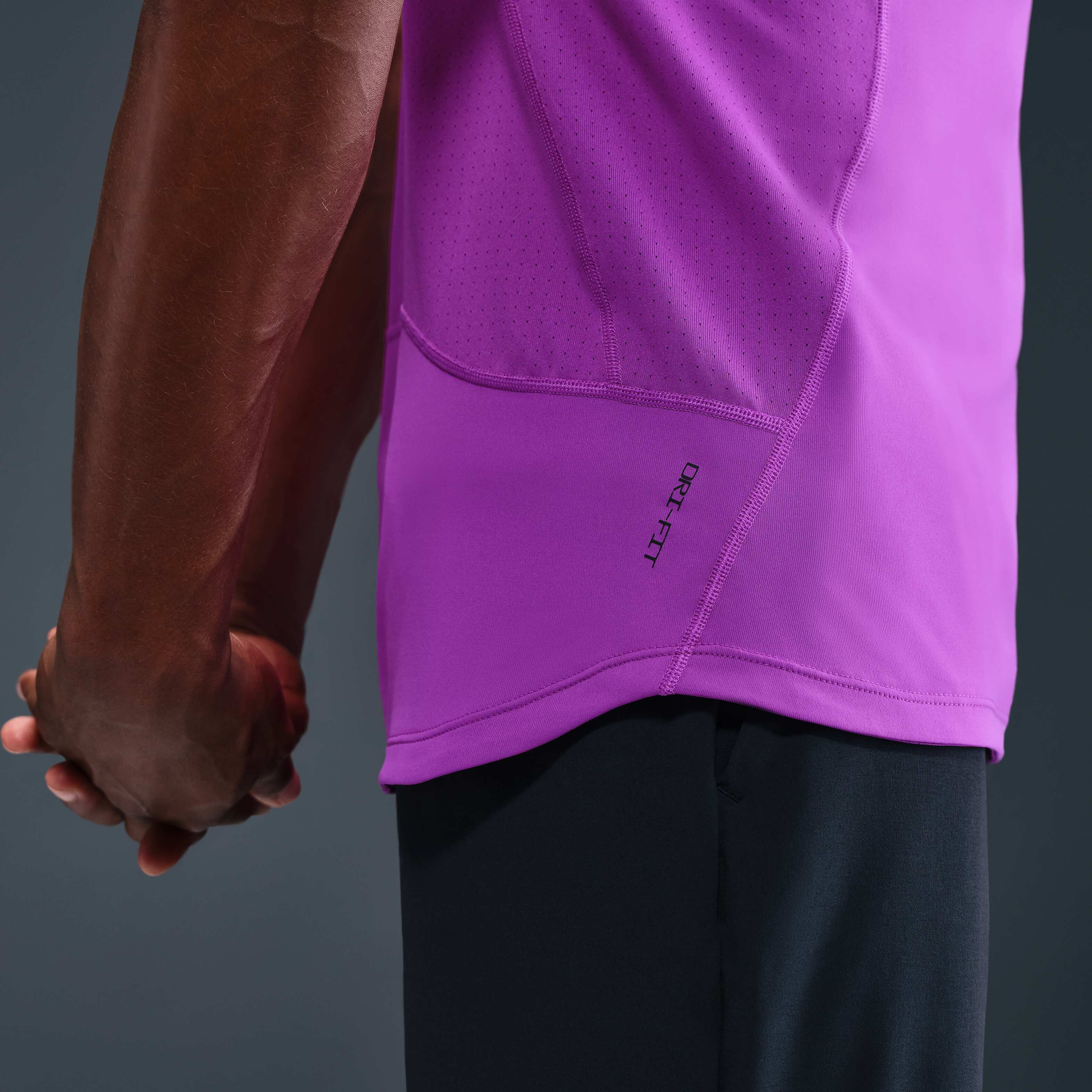 Buy Nike Pro Training Men's Dri-FIT Short-Sleeve Top - Vivid Purple ...