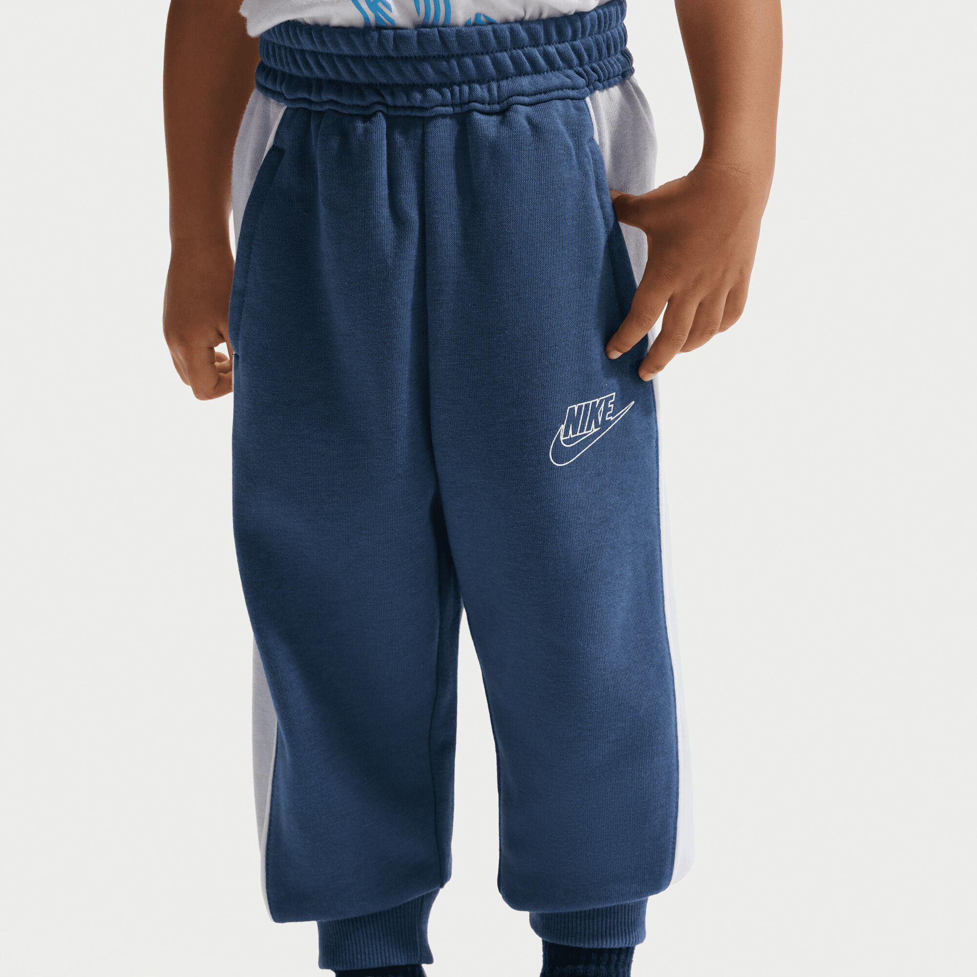 Buy Nike Little Kids' French Terry Colorblocked 2-Piece Crew Set ...