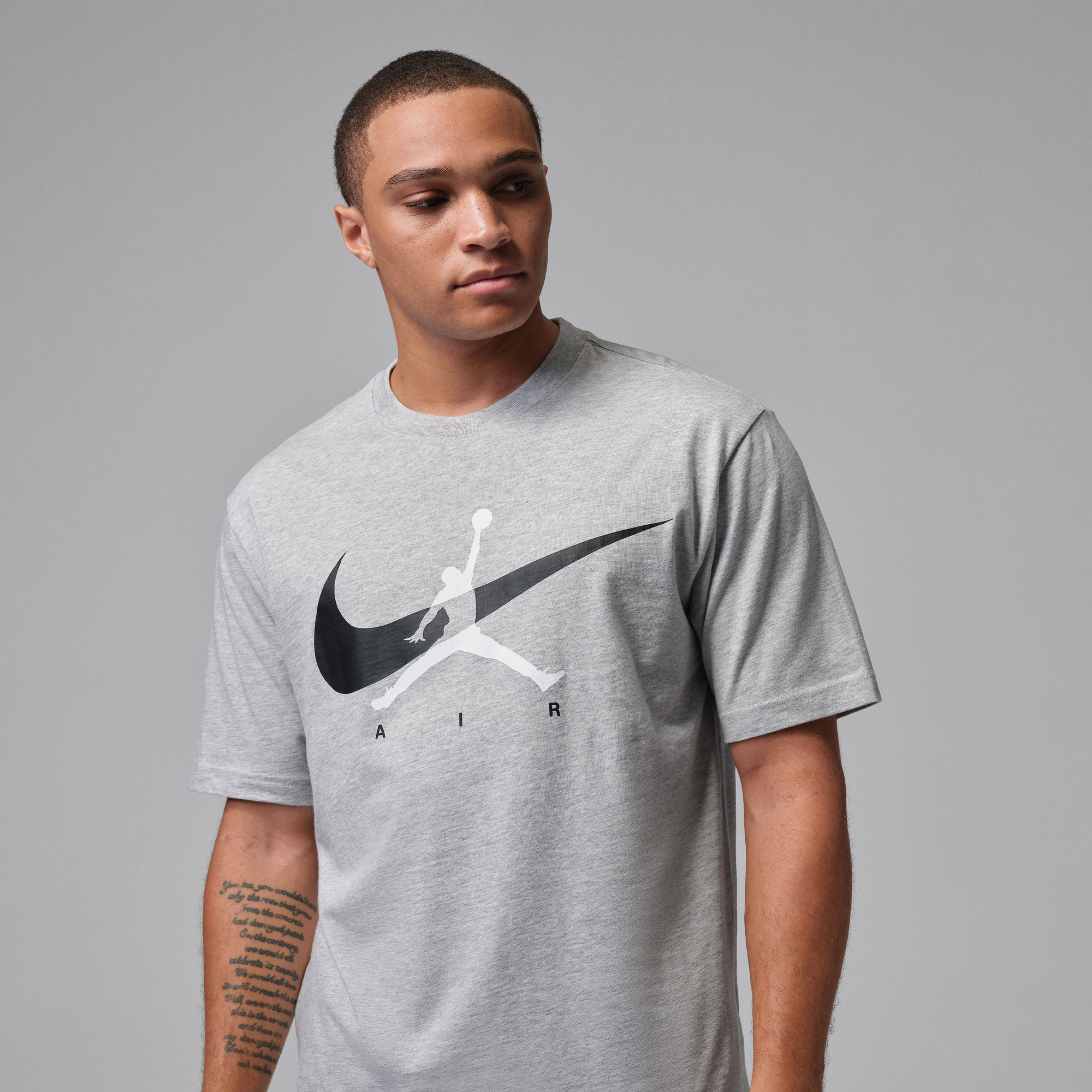 Buy Jordan Brooklyn Men's Jumpman T-Shirt - Grey Heather/Black @ Nike UAE