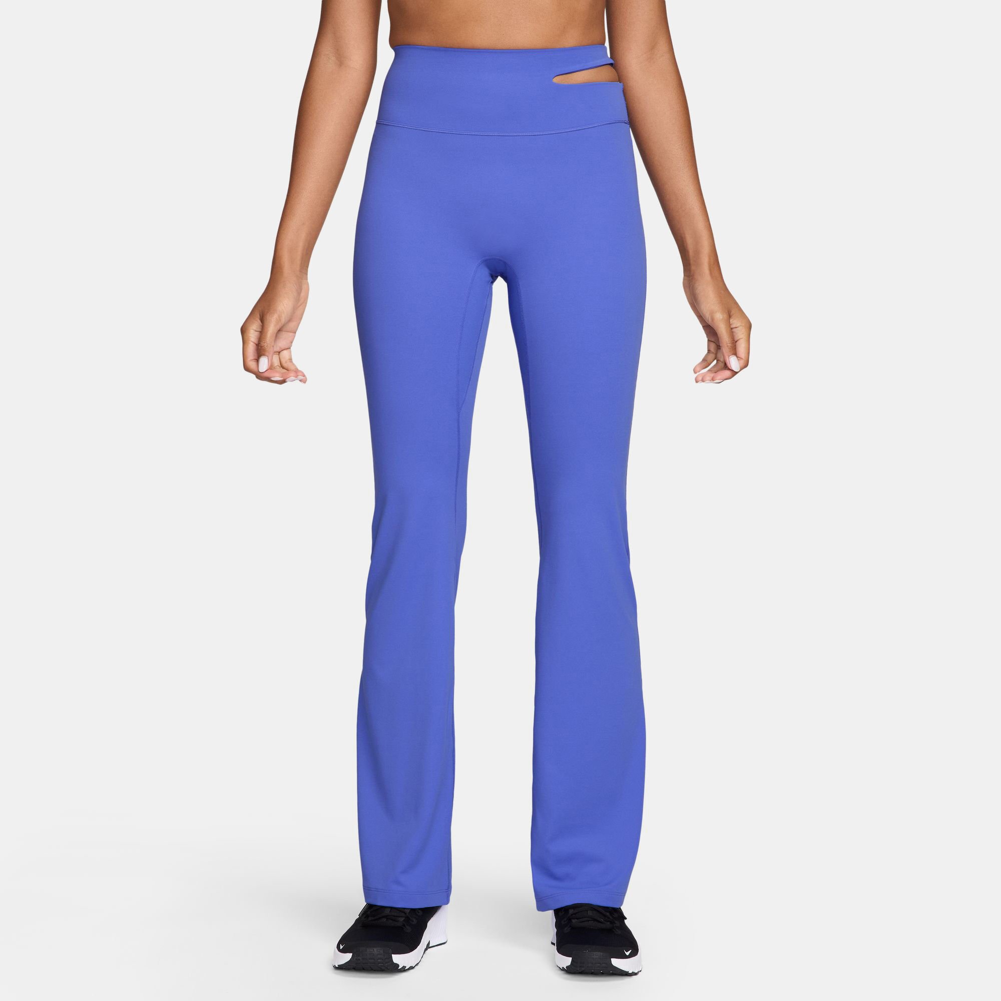 Buy Nike Zenvy Women's High-Waisted Flared Leggings - Sapphire/White ...