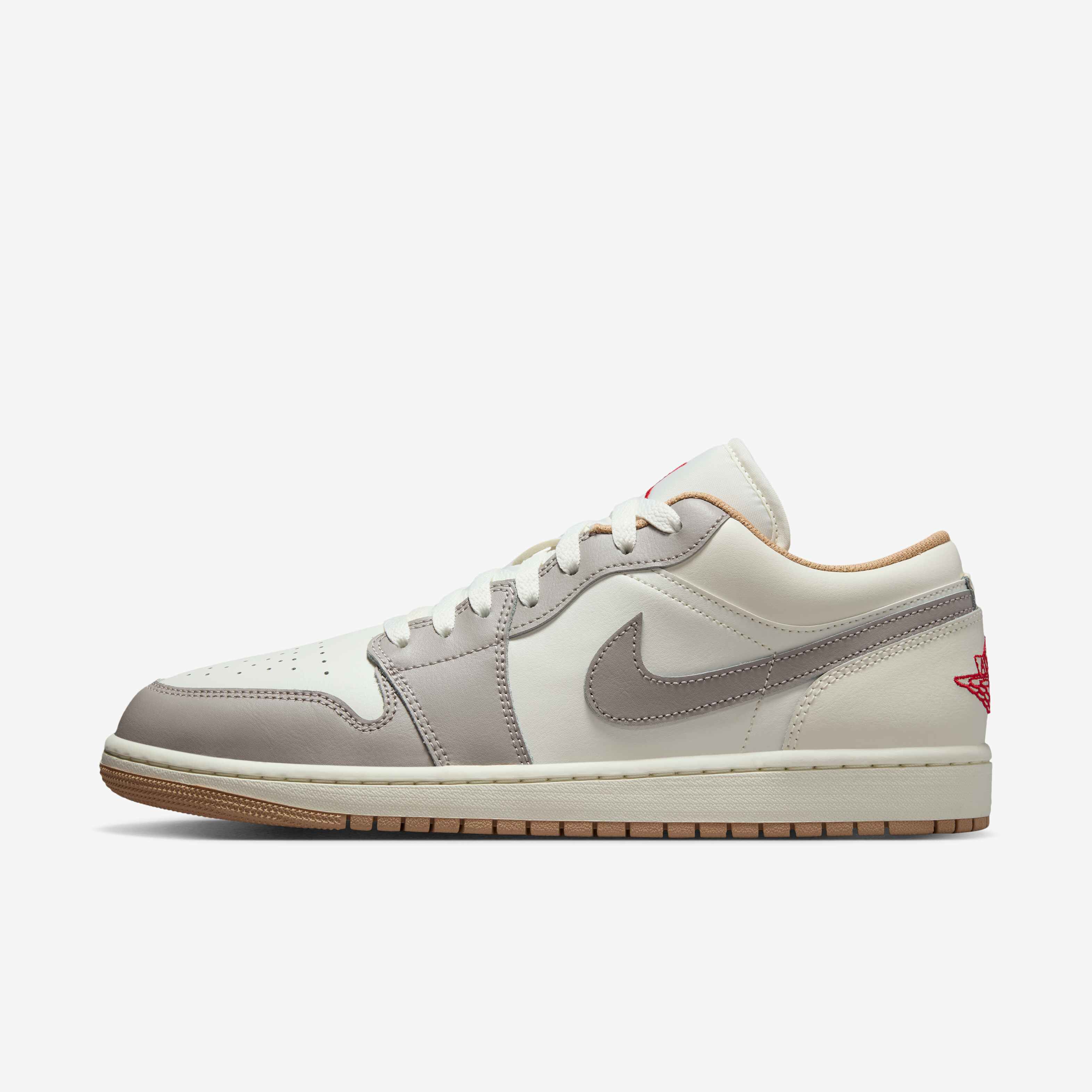 Buy Air Jordan 1 Low Men's Shoes - Sail/College Grey/Hemp/Fire Red ...