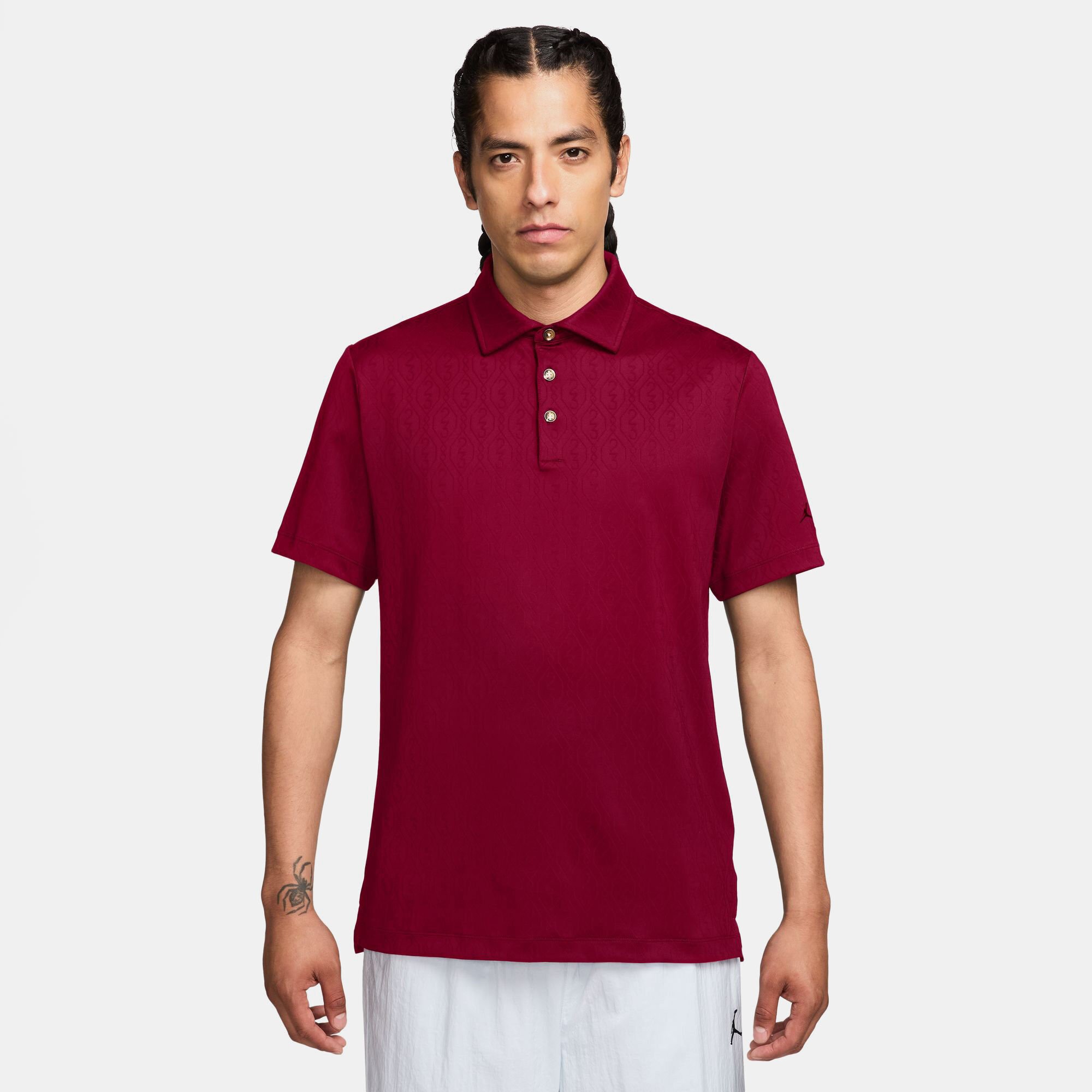 Buy Jordan Sport Men's Golf Jacquard Polo - Team Red/Team Red @ Nike UAE