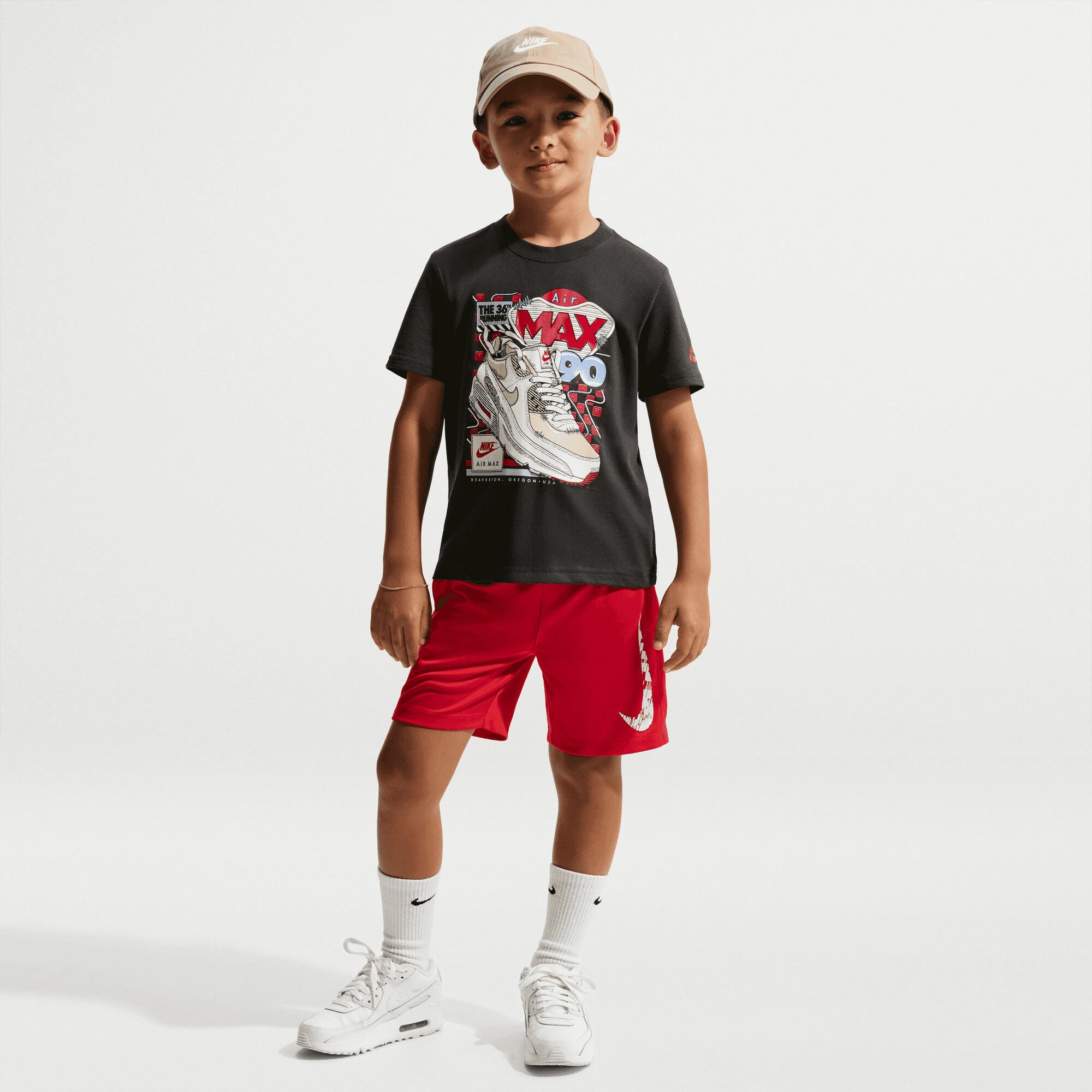 Buy Nike Little Kids' Air Max Sneaker T-Shirt - Dark Smoke Grey @ Nike UAE