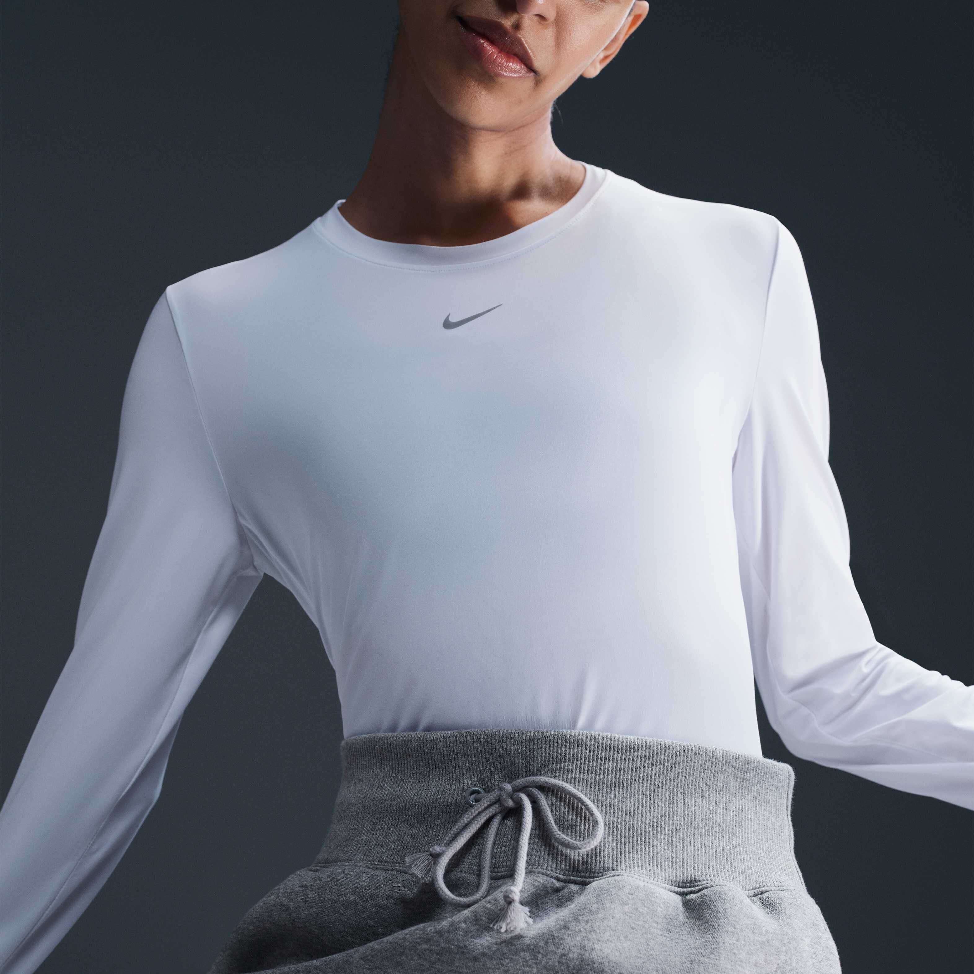 Buy Nike One Classic Women's Dri-FIT Long-Sleeve Top - White/Black ...