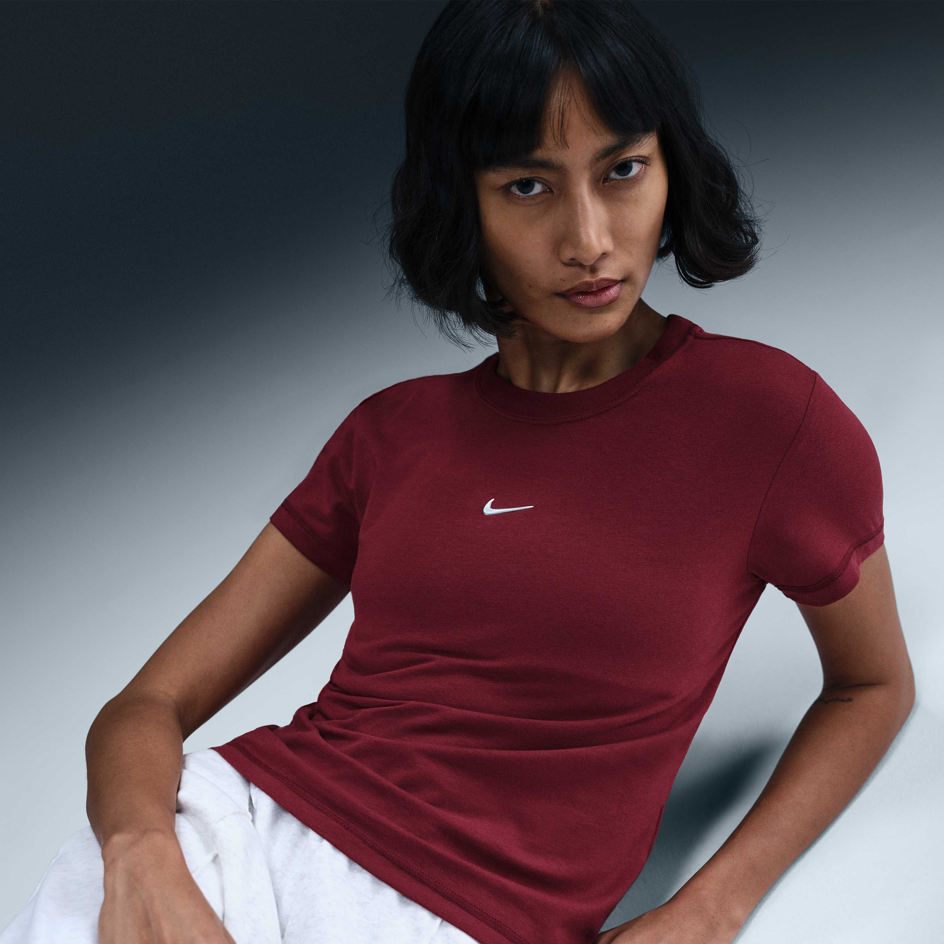Buy Nike Sportswear Chill Knit Women's Slim Cropped T-Shirt - Team Red ...