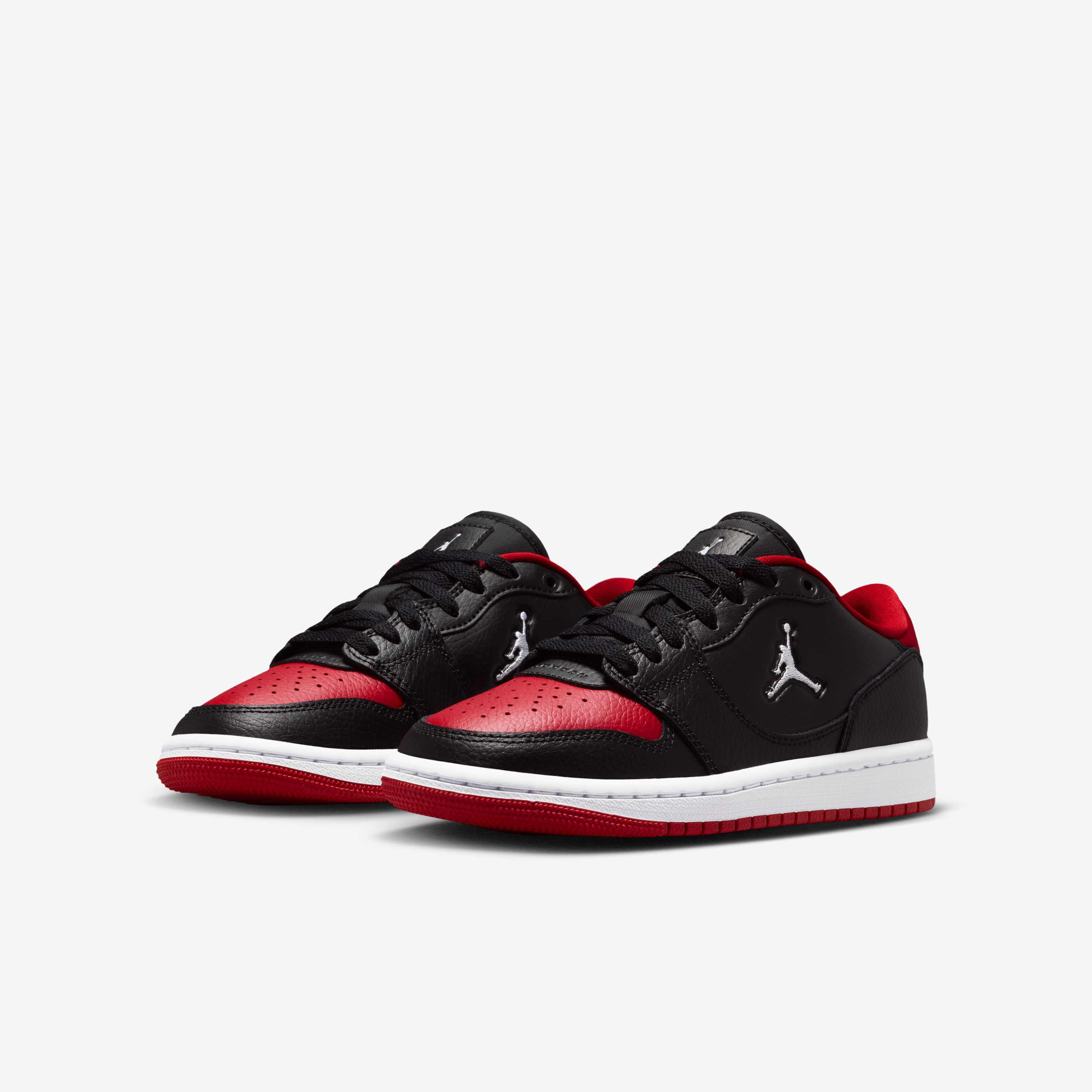 Buy Jordan Court Connect Low Older Kids' Shoes - Black/Gym Red/White ...