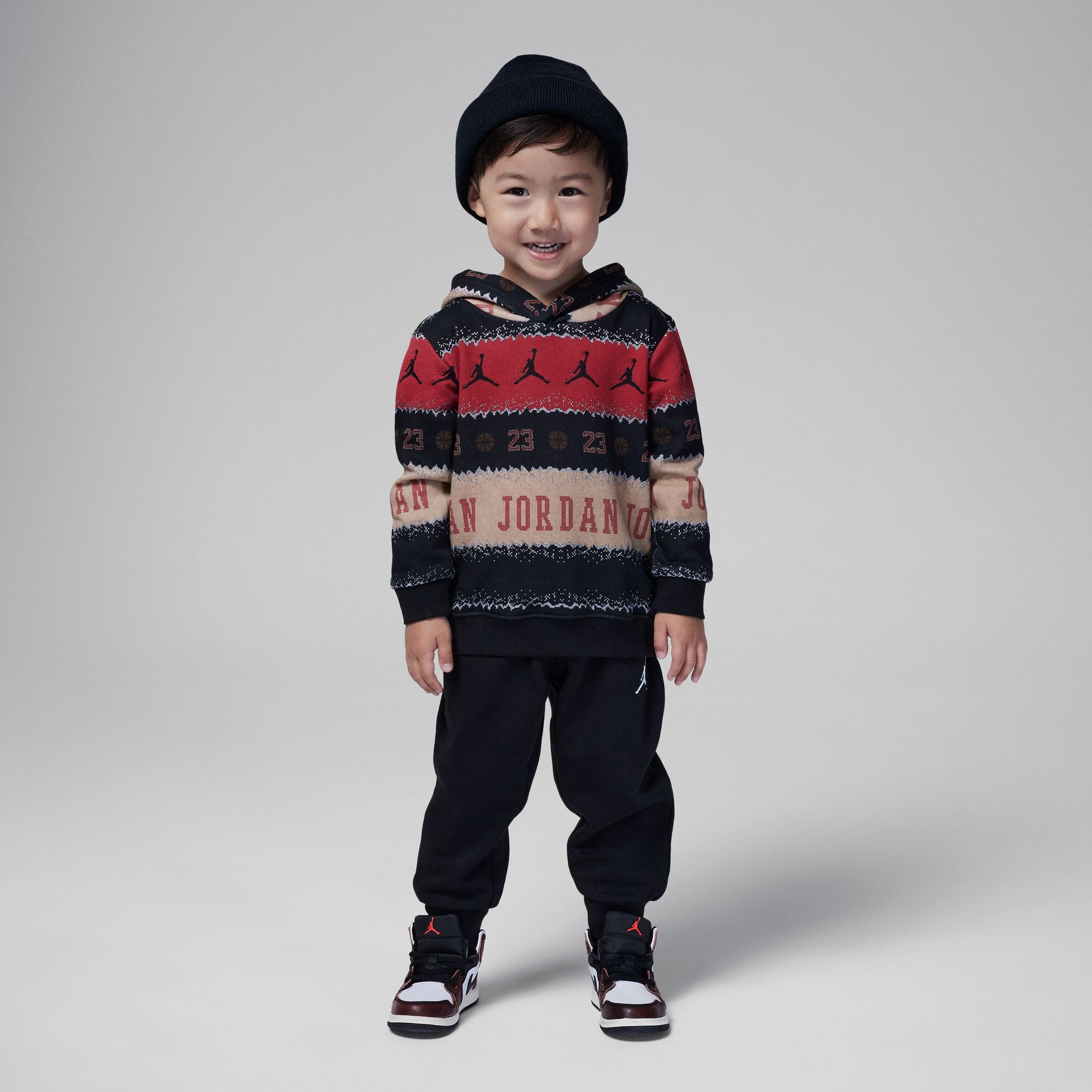 Buy Jordan MJ Holiday Pullover Toddler 2-Piece Hoodie Set - Black ...