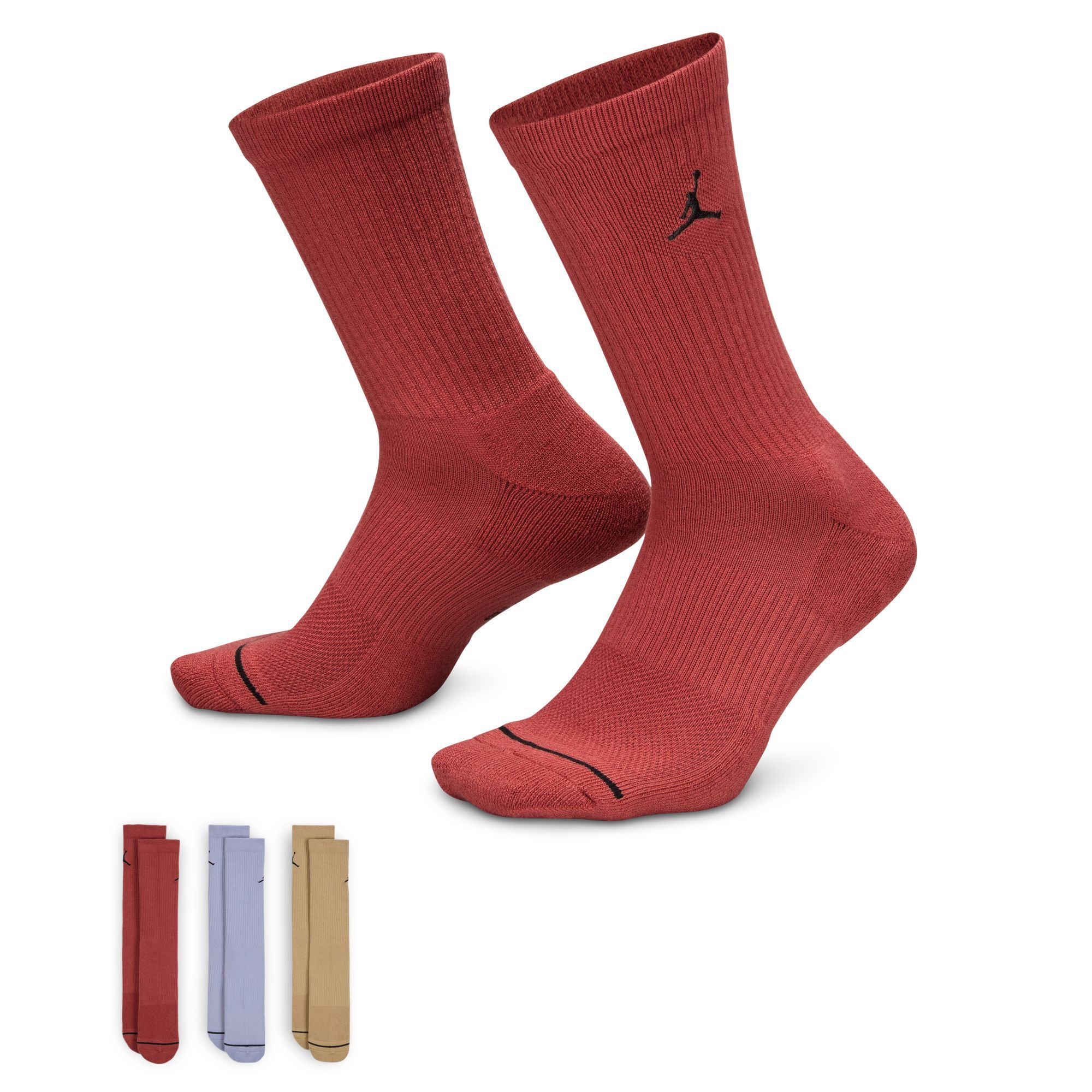 Buy Jordan Everyday Crew Socks (3 pairs) - Multi-Colour | Nike UAE Official