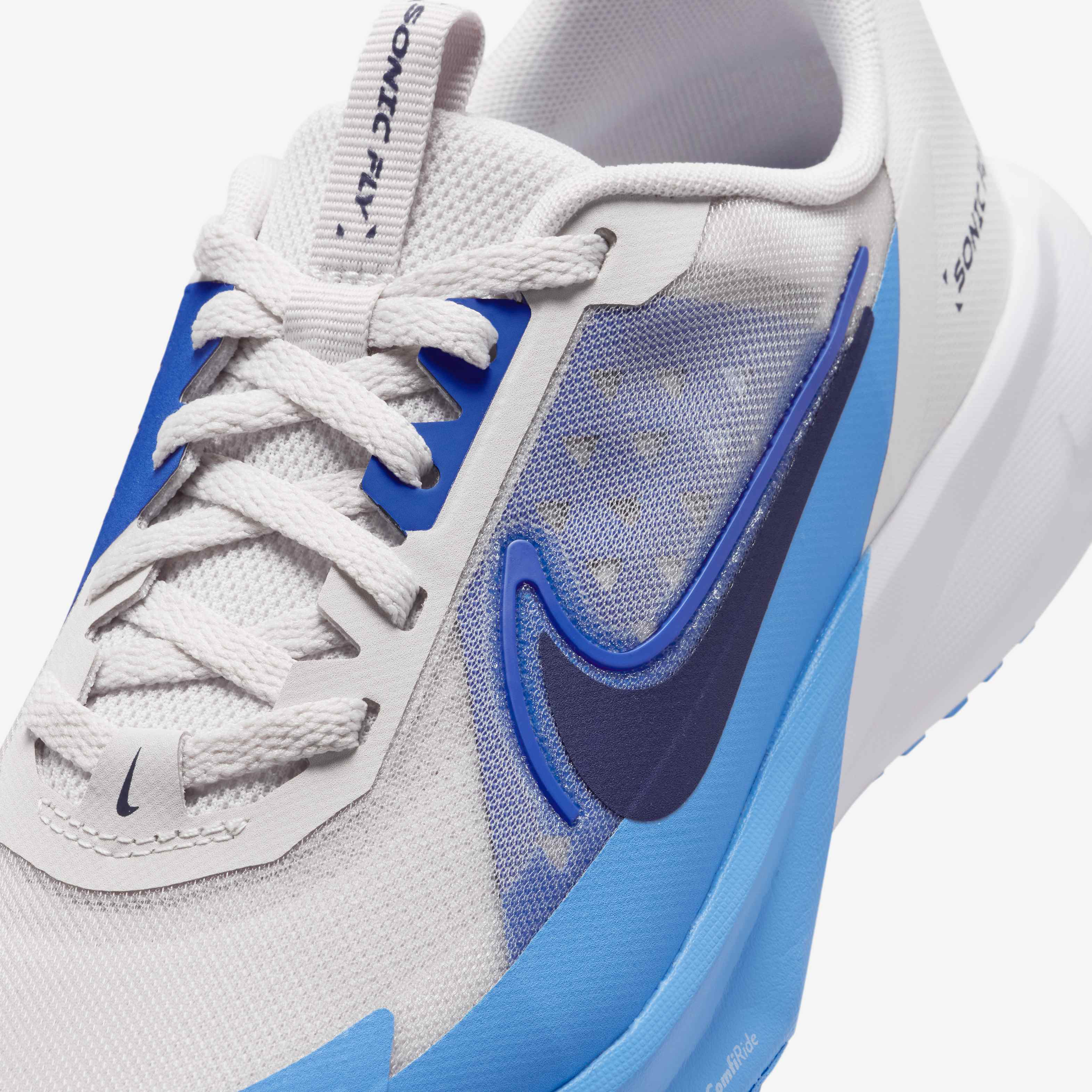 Buy Nike Sonic Fly Older Kids' Running Shoes - Vast Grey/Game Royal ...