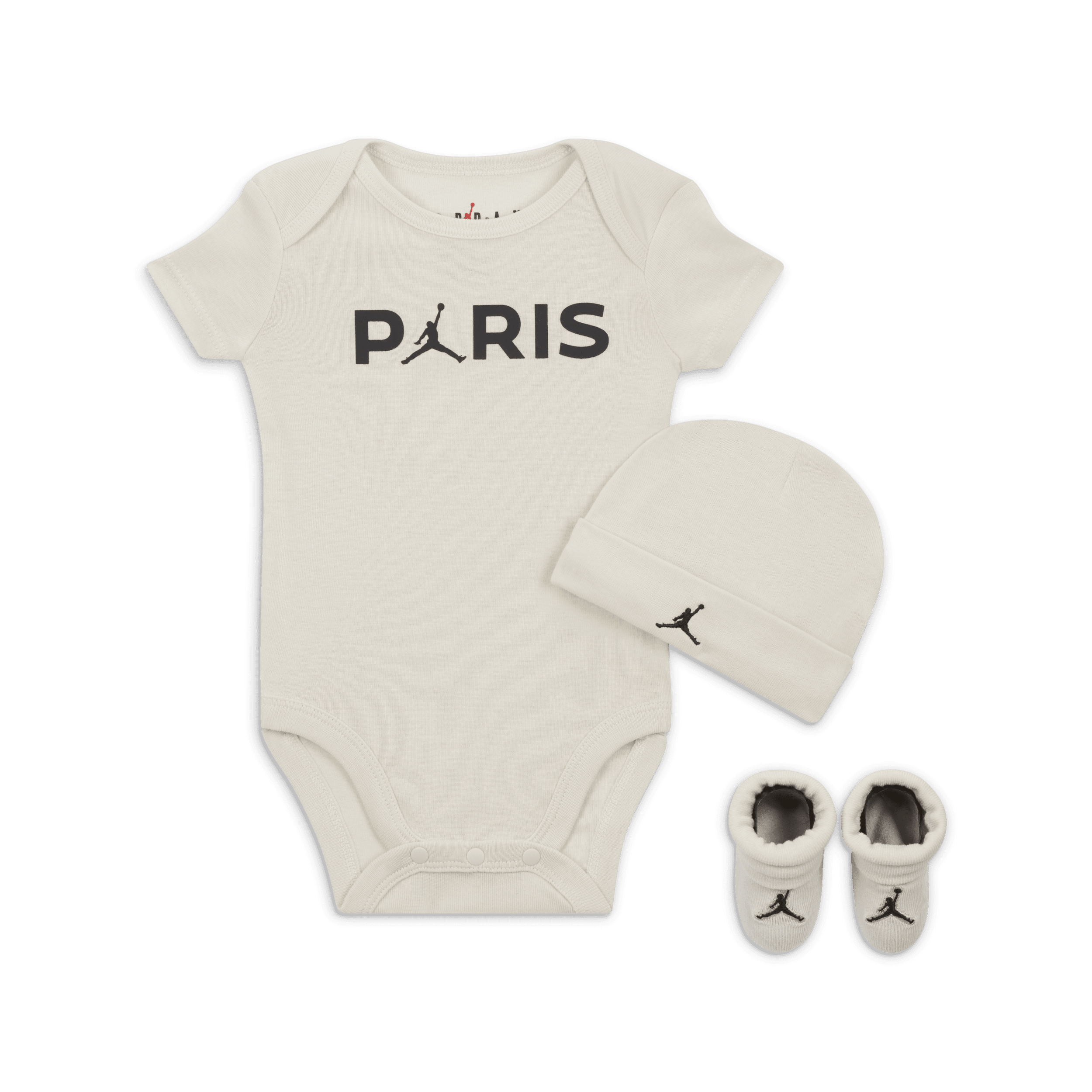 Buy Jordan Paris Saint-Germain 3-Piece Boxed Set Baby 3-Piece Bodysuit Set - Light Bone | Nike ...