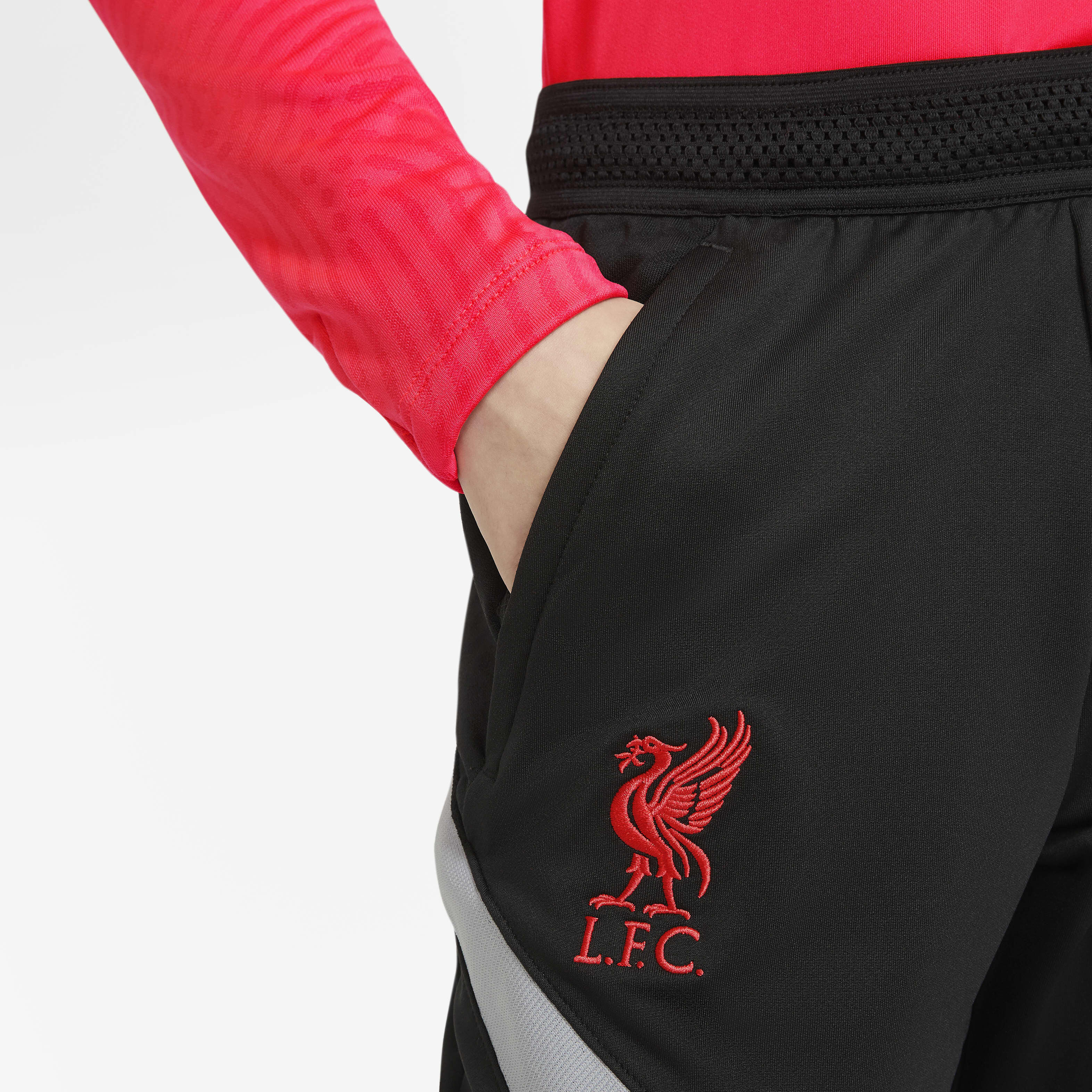 Buy Liverpool F.C. Strike Older Kids' Football Pants - Black/Wolf Grey ...