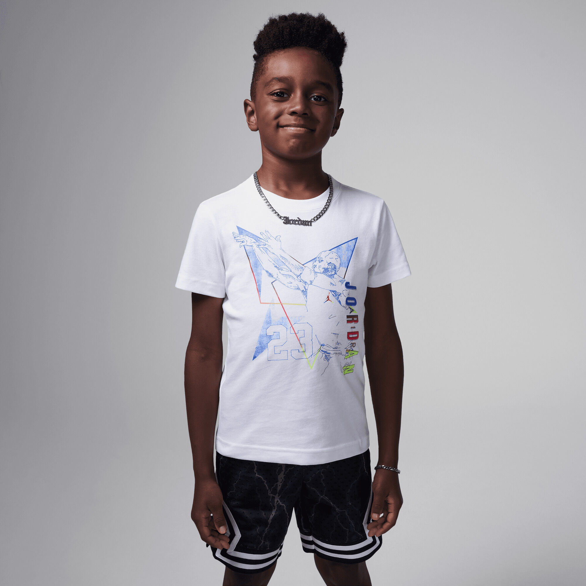 Buy Jordan Little Kids' "Collect 'Em All" 23 T-Shirt - White @ Nike UAE