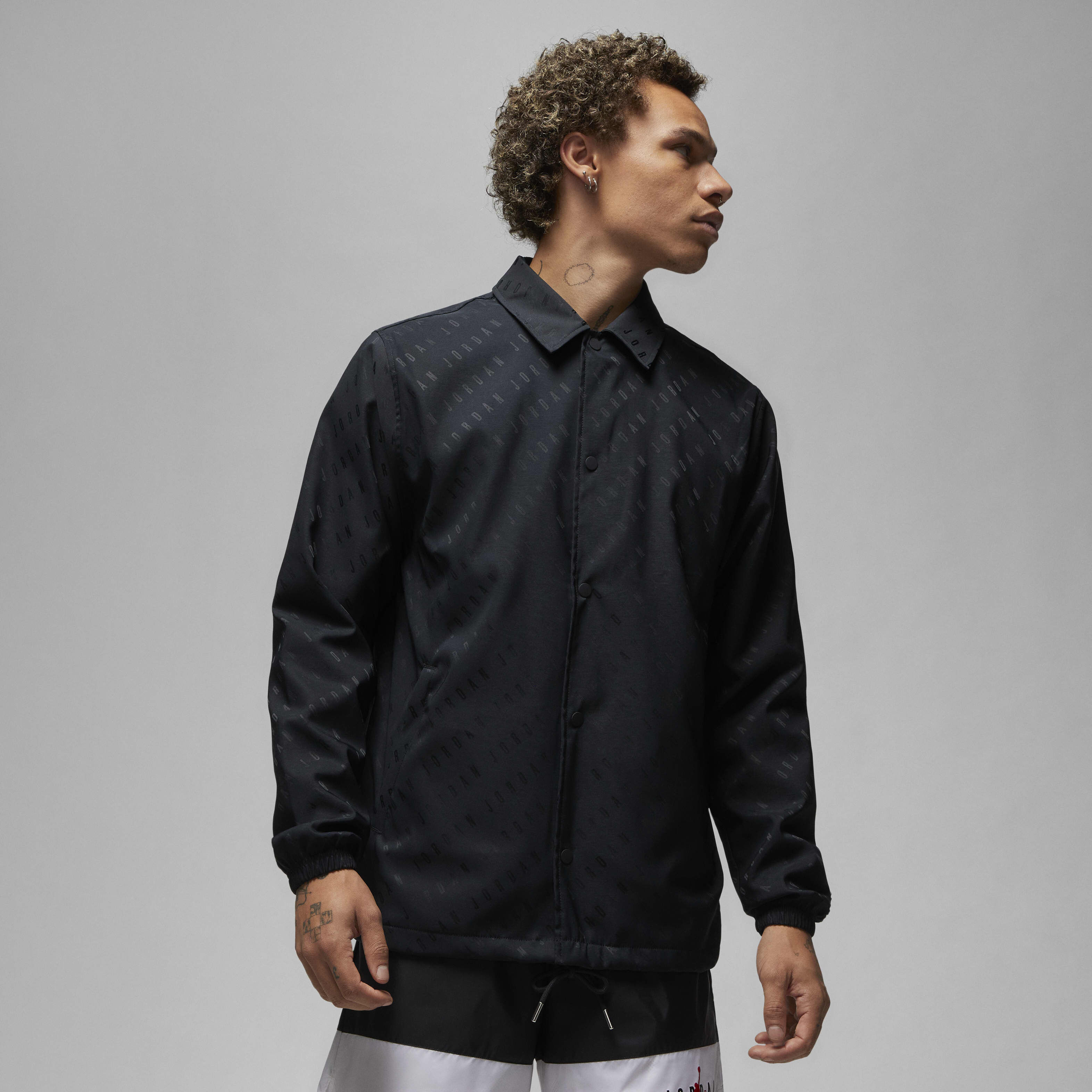 Buy Jordan Essentials Men's Coaches Jacket - Black/Sail @ Nike UAE