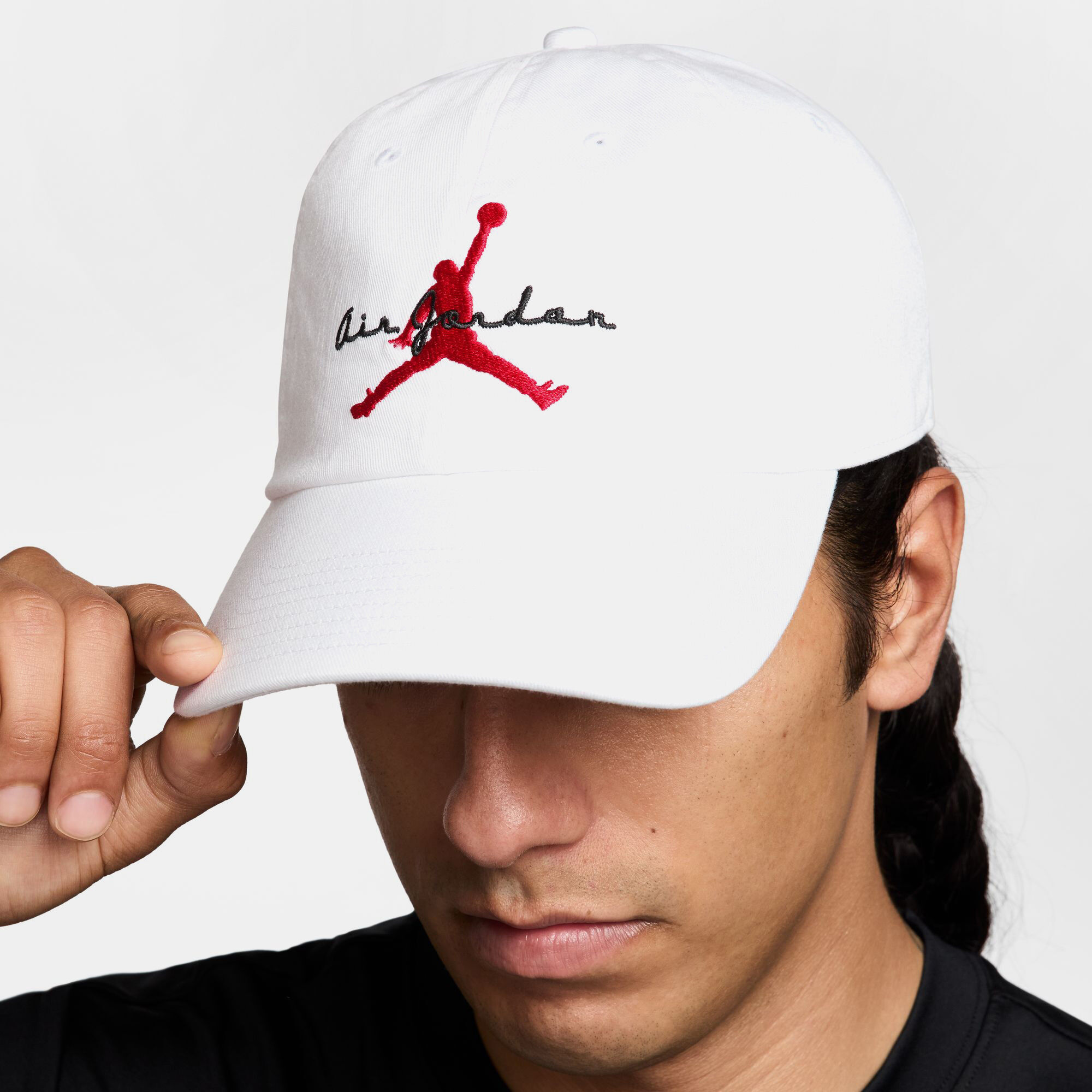 Buy Jordan Club Cap Unstructured Adjustable Hat - White/Black ...