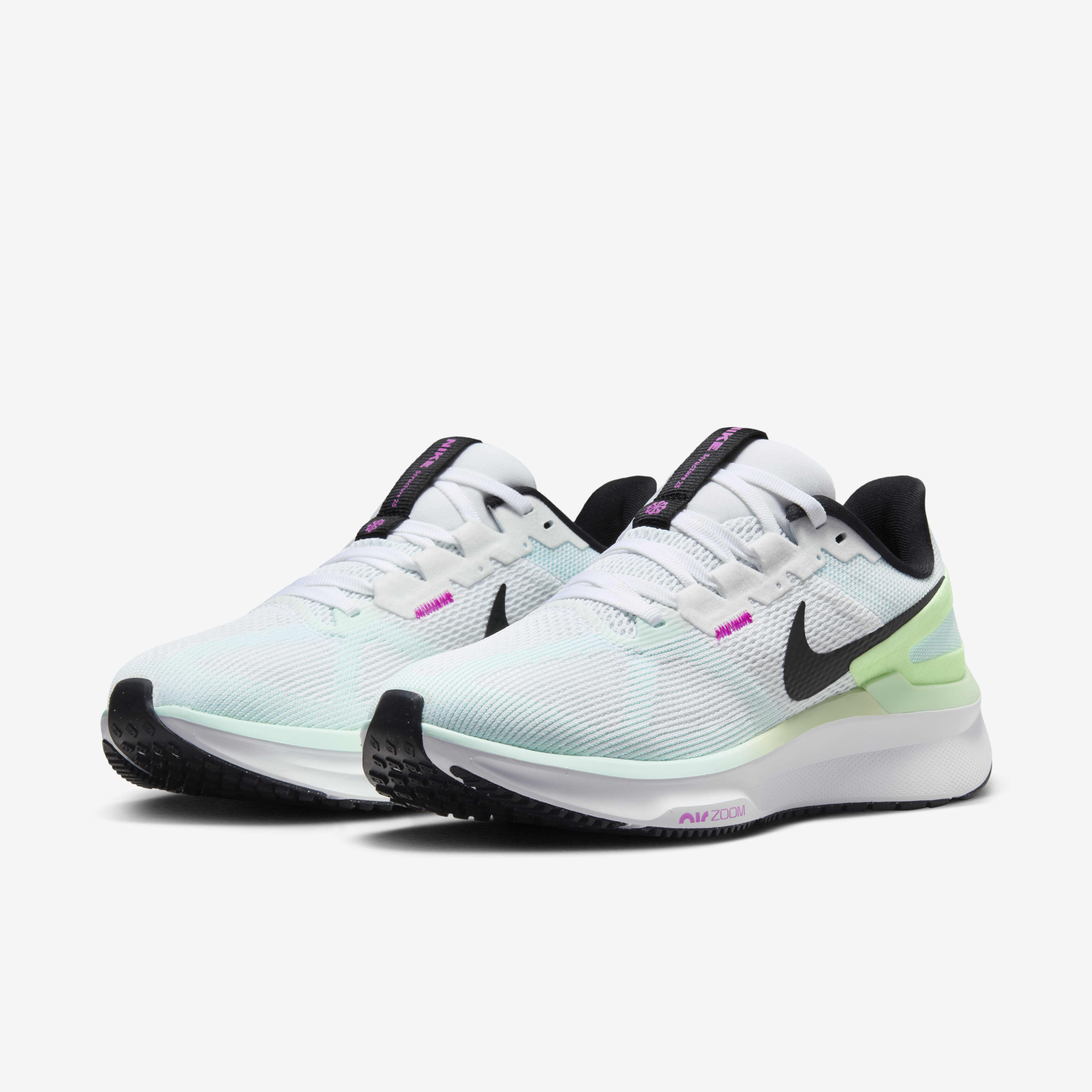 Buy Nike Structure 25 Women's Road Running Shoes - White/Glacier Blue ...