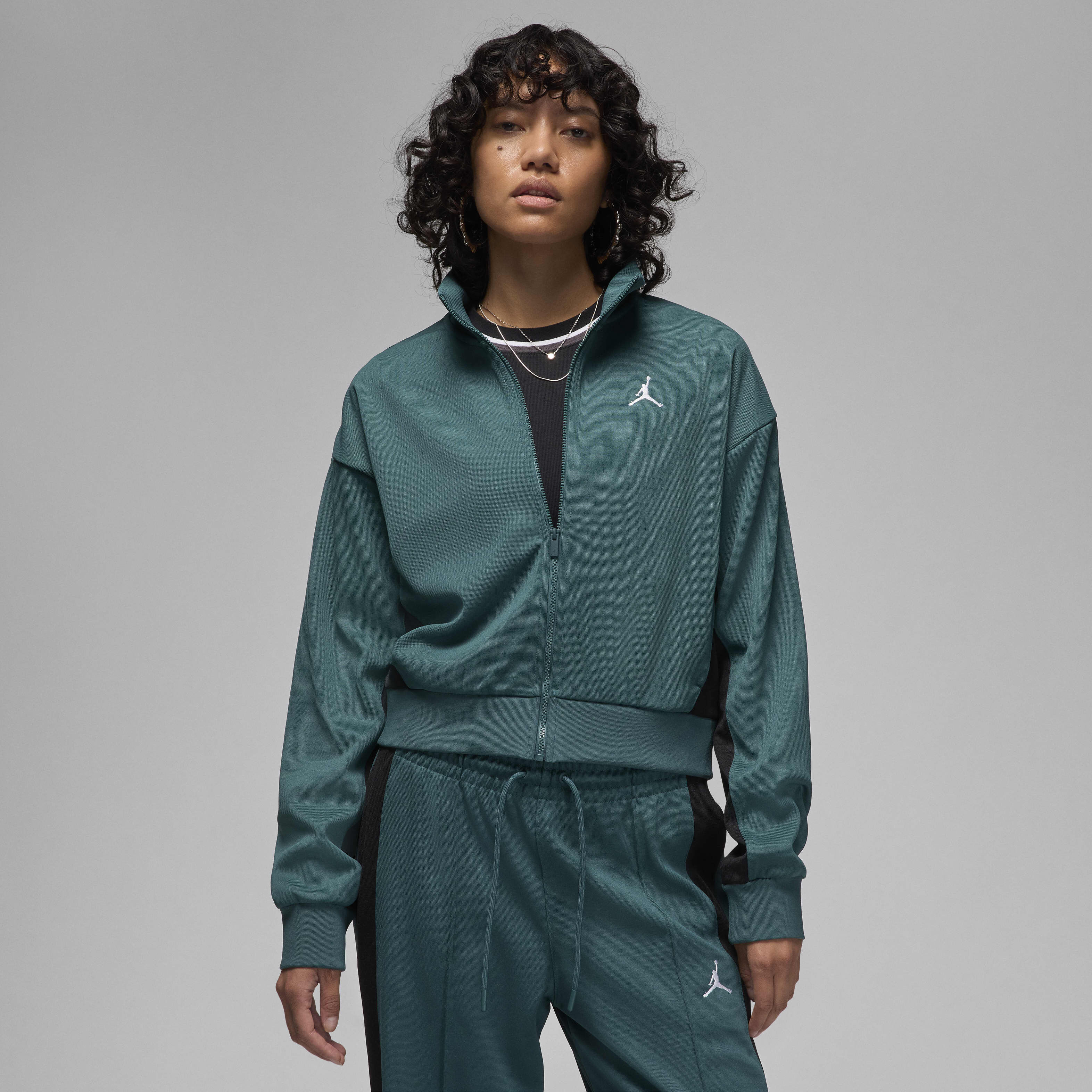 Buy Jordan Women's Knit Jacket - Oxidised Green/Black/White @ Nike UAE