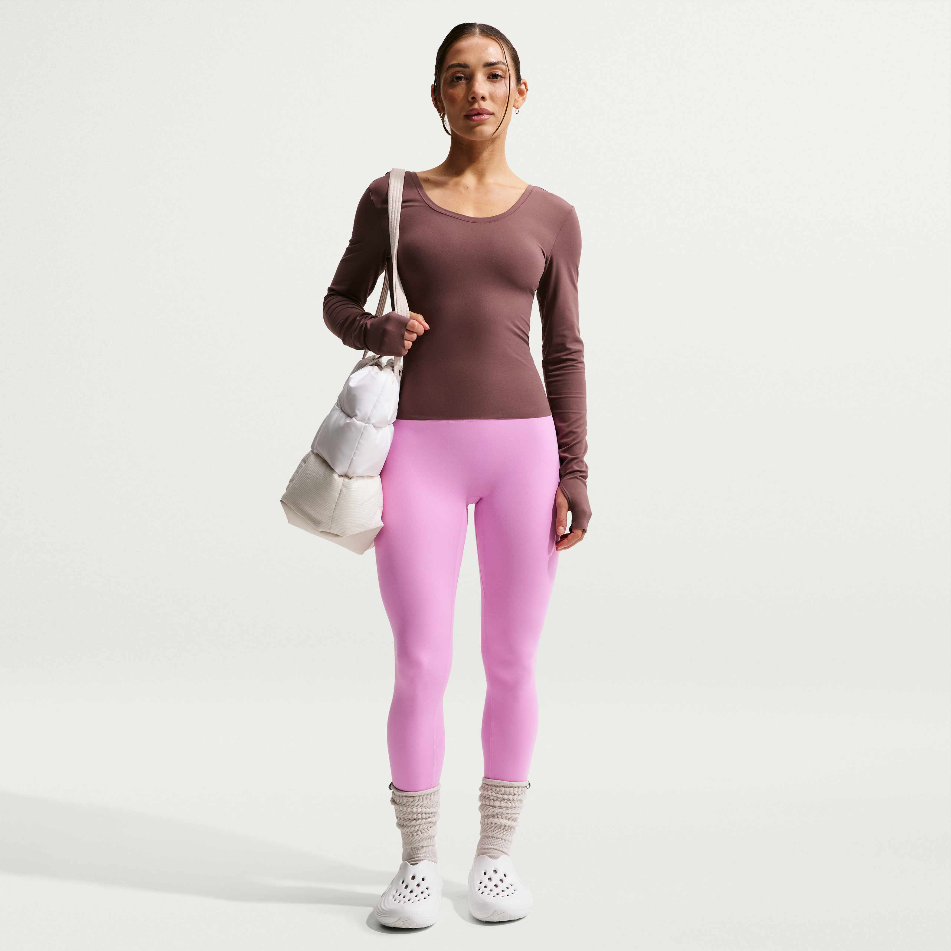 Buy Nike Zenvy Women's High-Waisted Full-Length Leggings with No Front ...