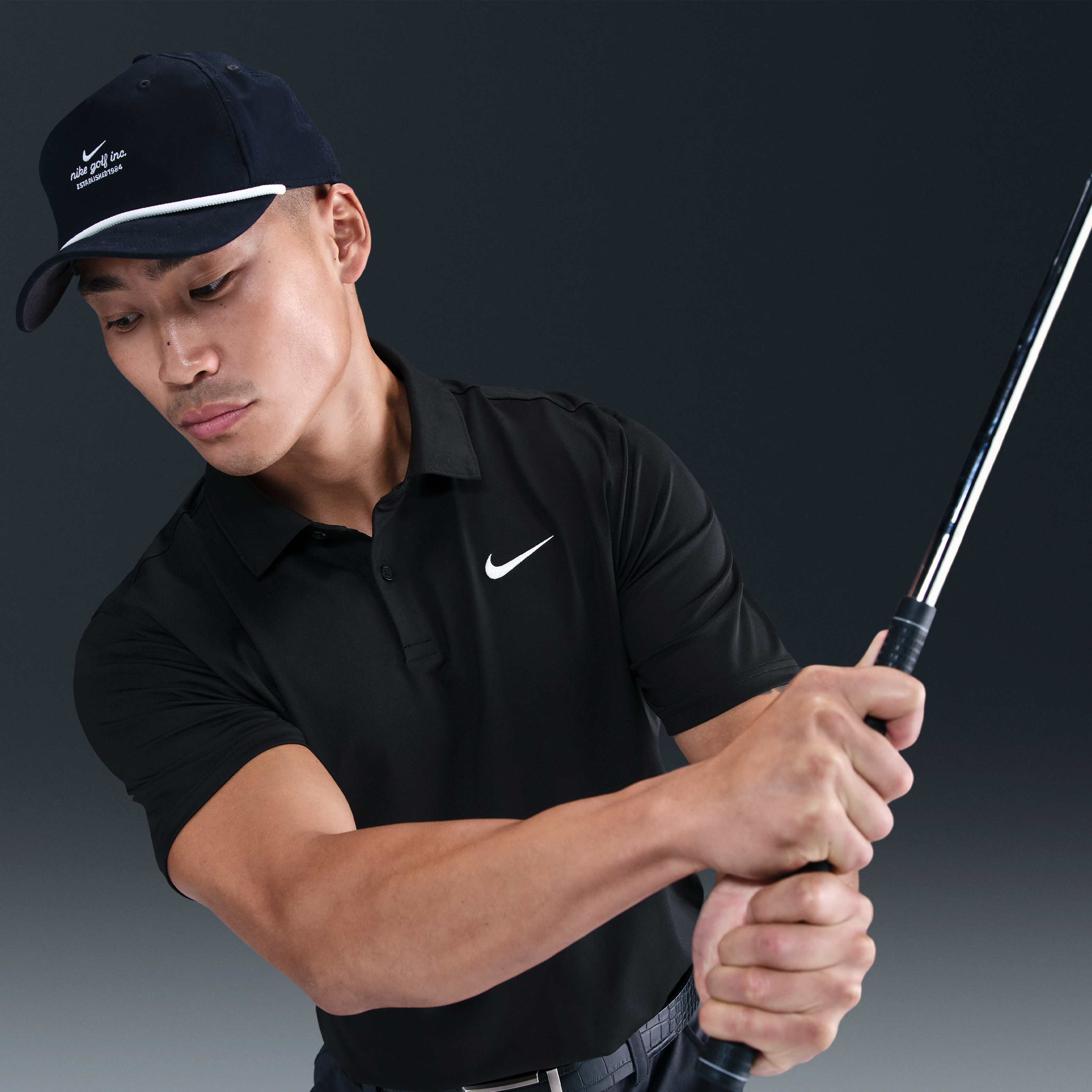 Buy Nike Velocity Men's Dri-FIT Golf Polo - Black/White @ Nike UAE