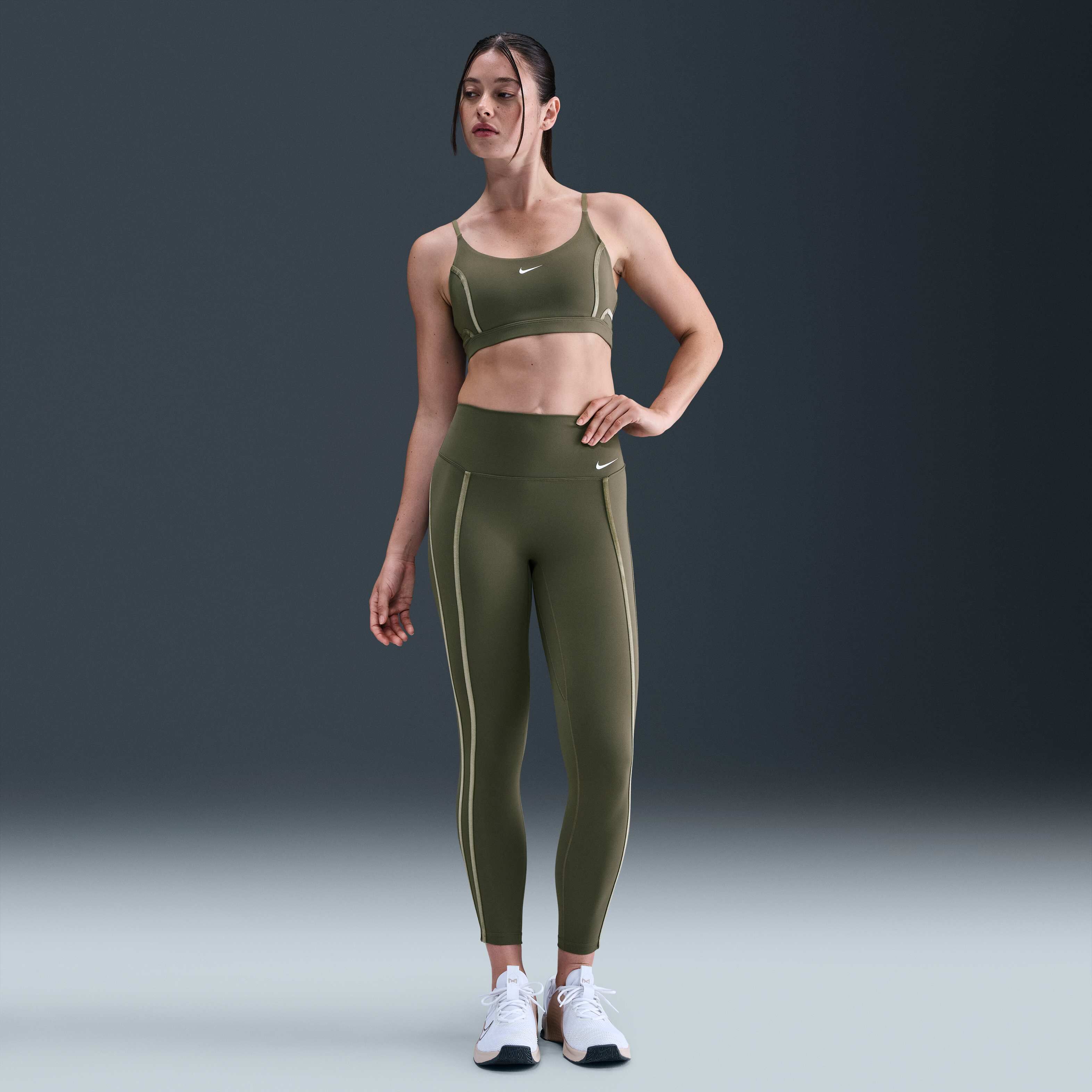 Buy Nike One Women's Light-Support Padded Sports Bra - Medium Olive ...