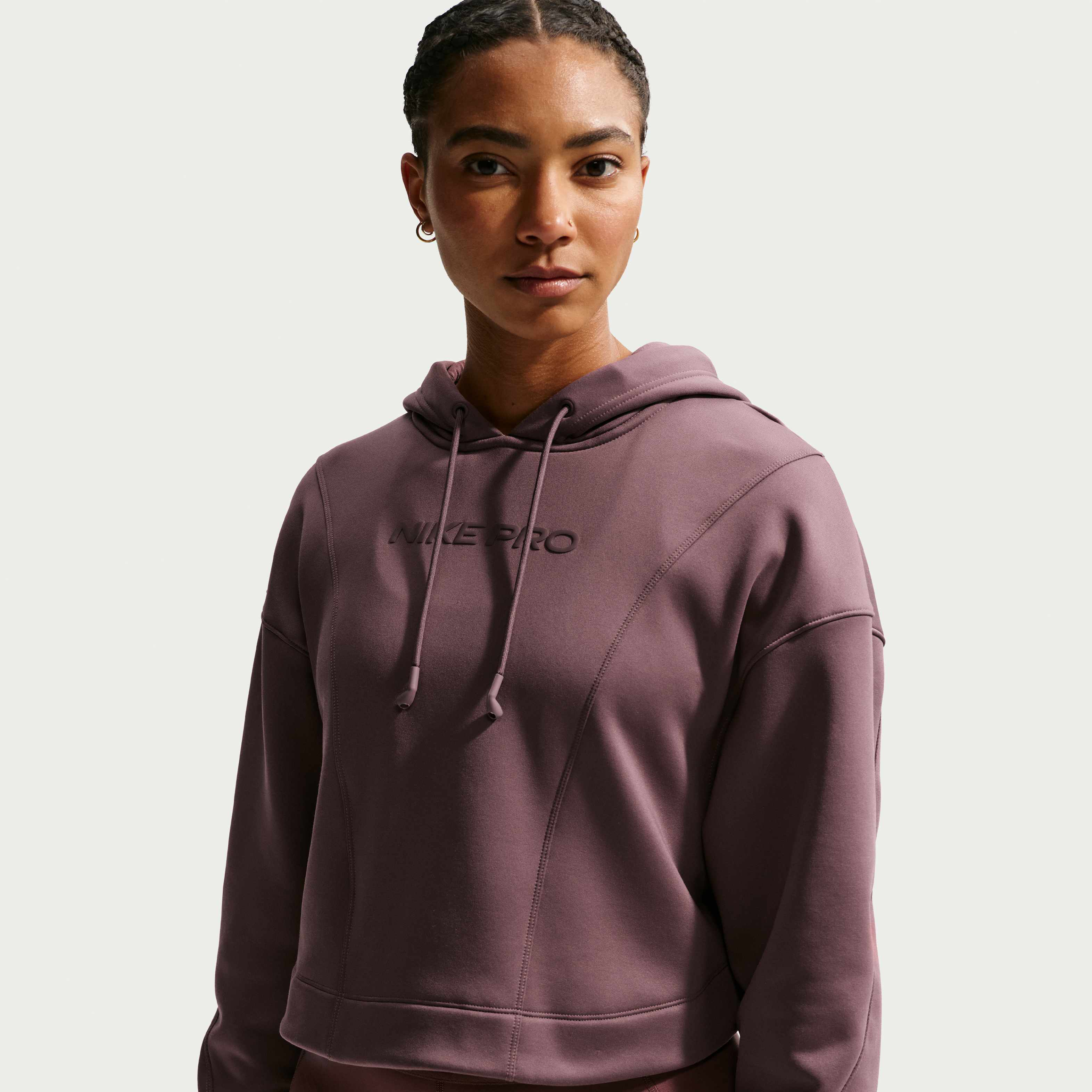 Buy Nike Pro Women's Therma-FIT Hoodie - Tattoo/White @ Nike UAE