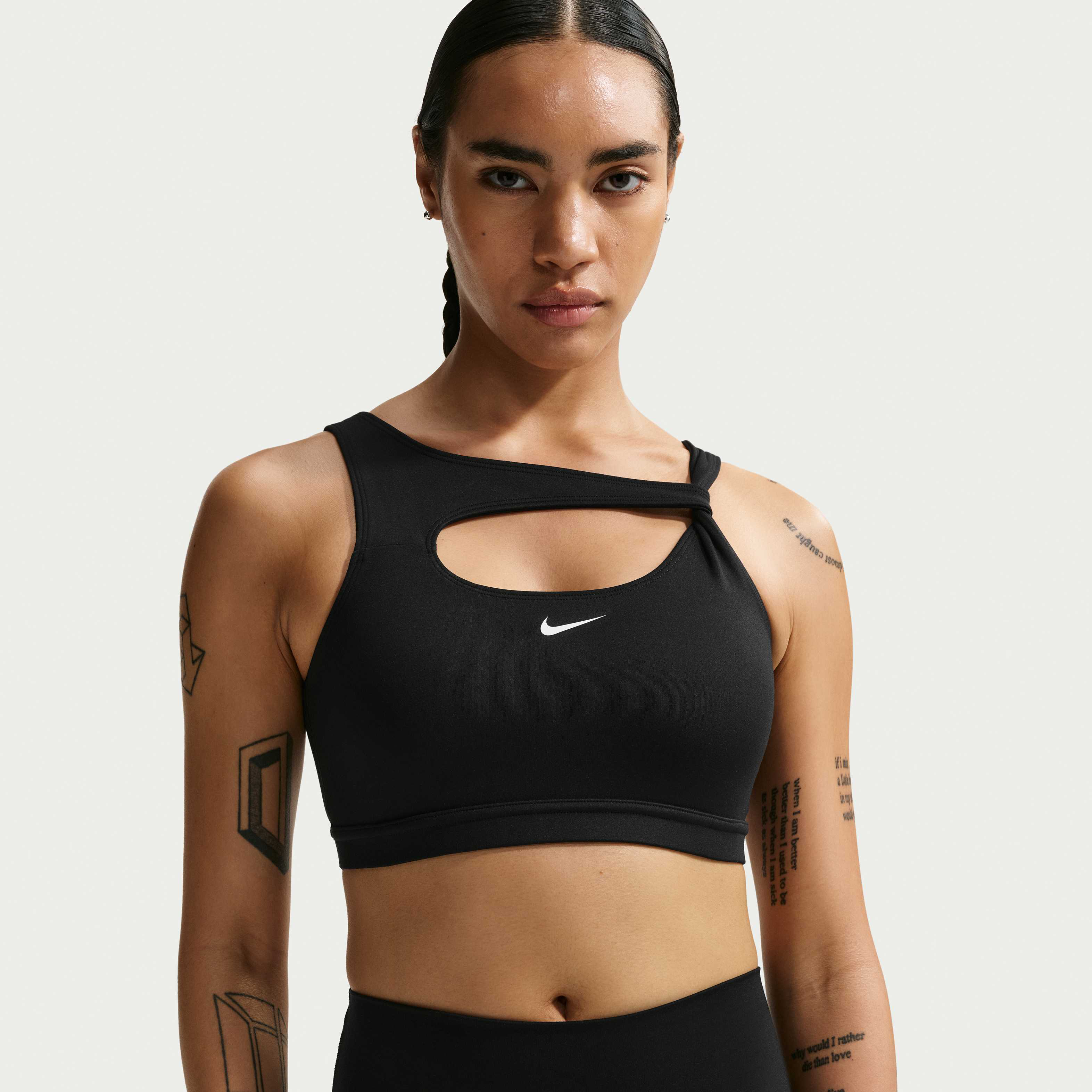 Buy Nike One Women's Medium-Support Padded Sports Bra - Black/White ...