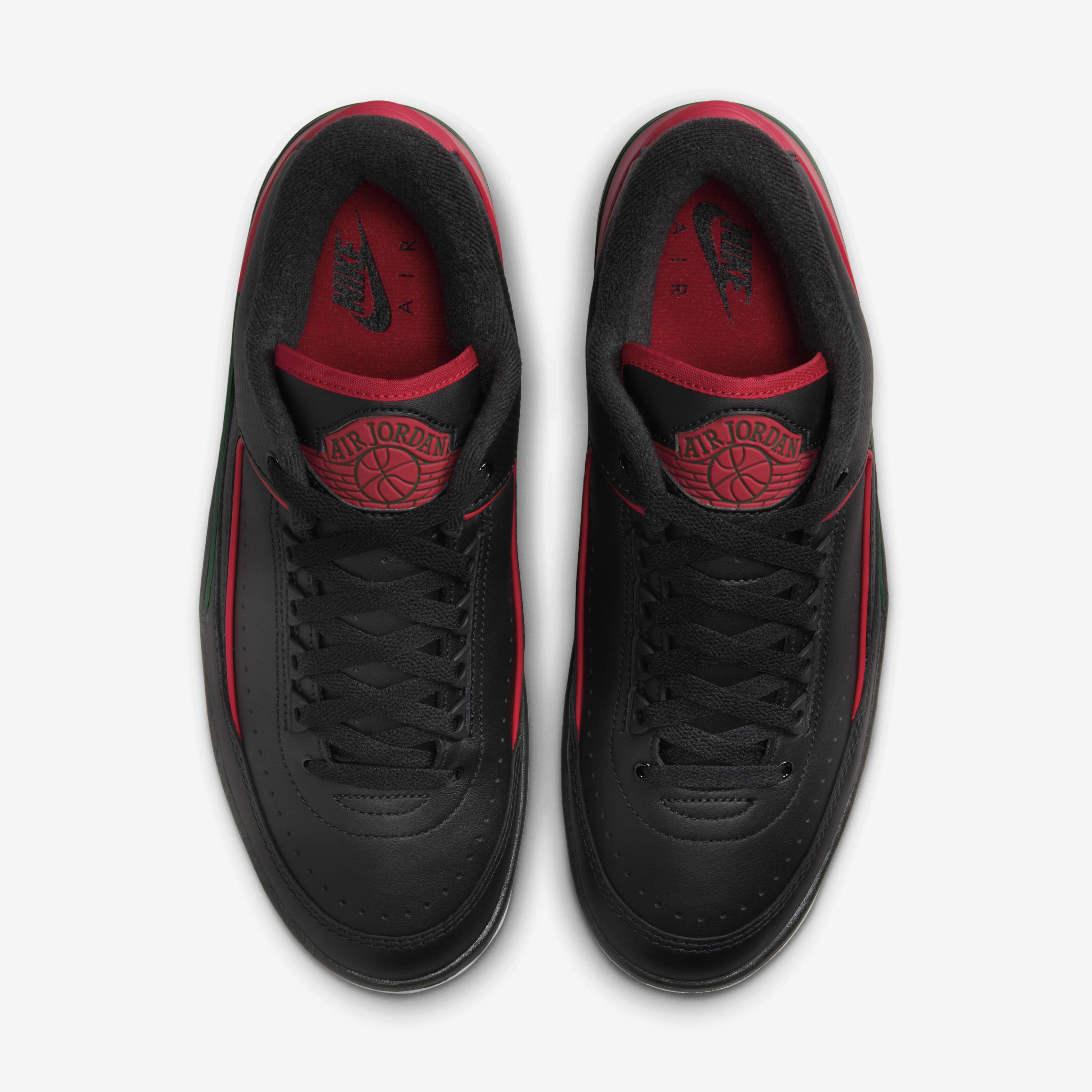 Buy Air Jordan 2 Retro Low Men's Shoes - Black/Fir/Cement Grey/Fire Red ...