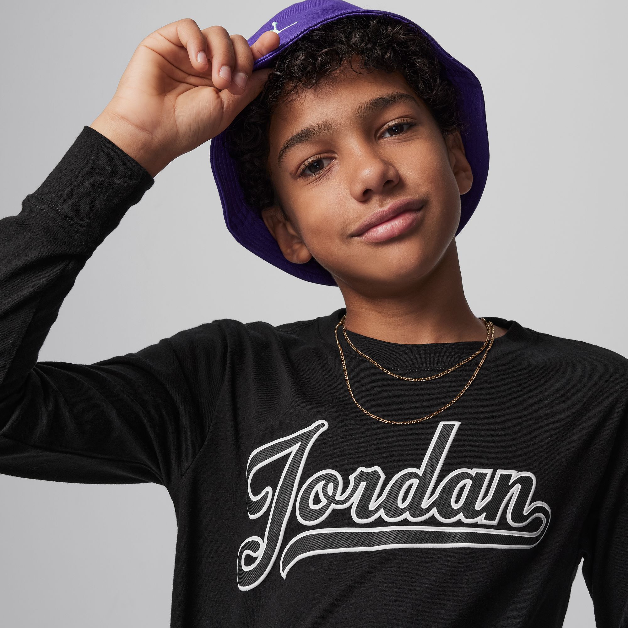 Buy Jordan Major League Script Big Kids' Graphic Long Sleeve T-Shirt ...