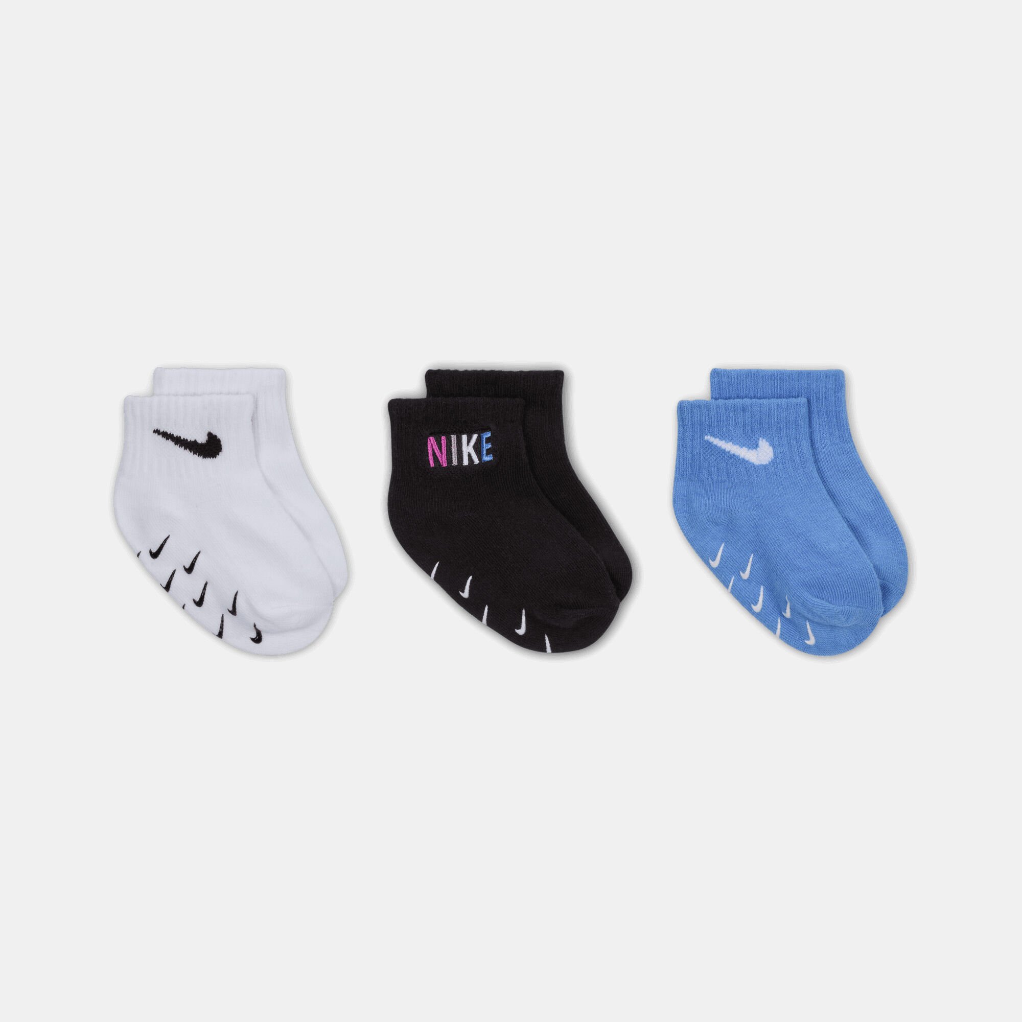Buy Nike Powder Play Baby (12-24M) Gripper Socks (3 Pairs) - White ...
