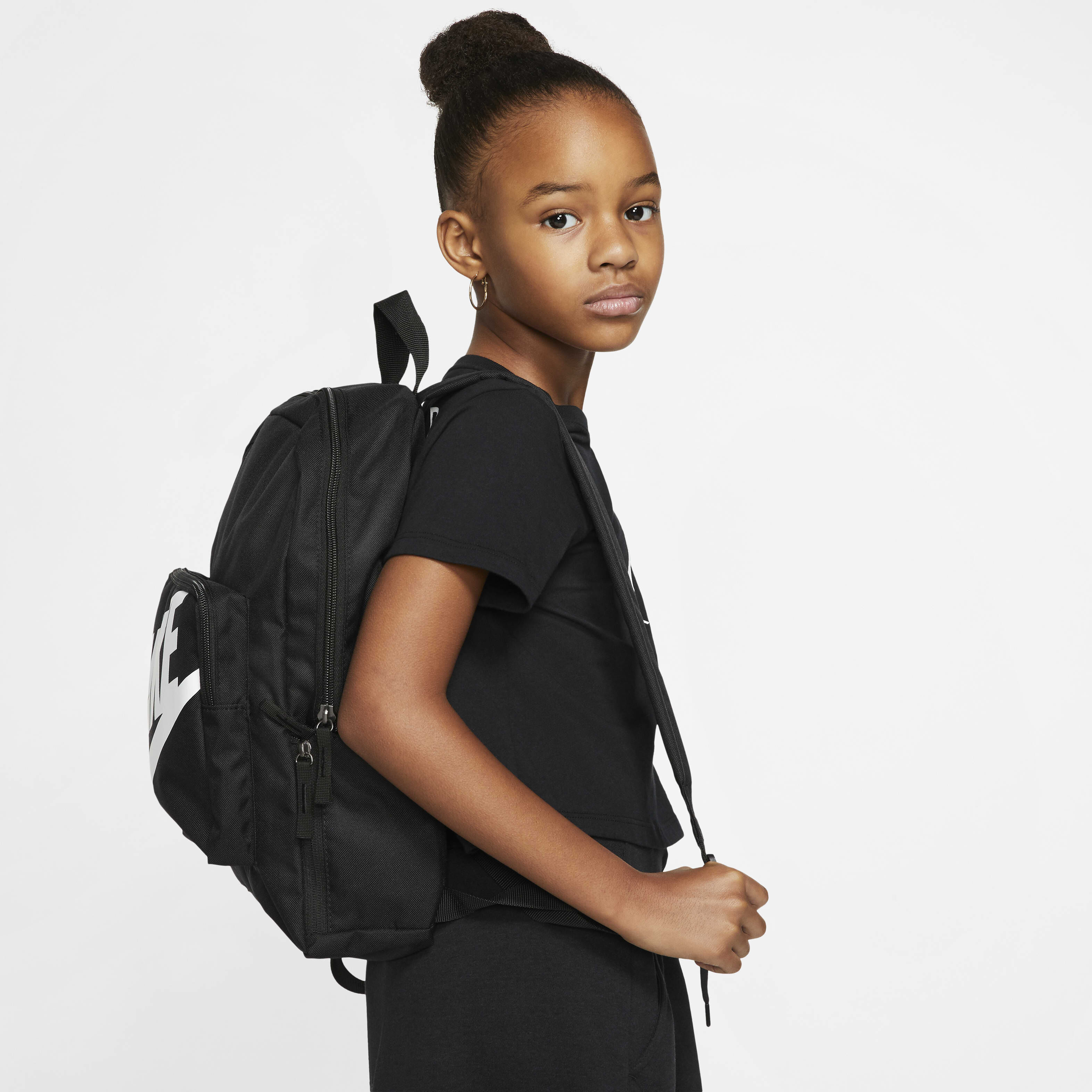 Buy Nike Classic Kids' Backpack (16L) - Black/Black/White | Nike UAE ...