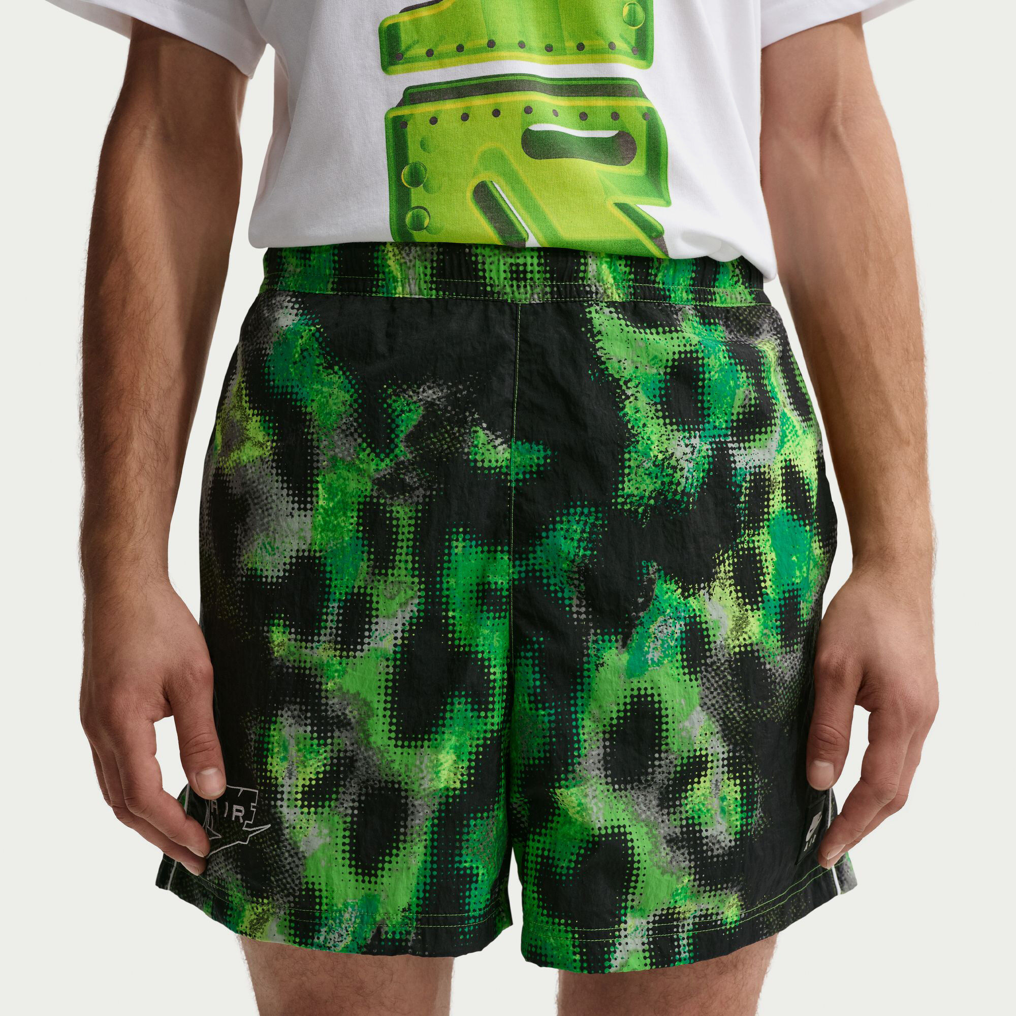 Buy Nike Air Men's Woven Shorts - Mean Green/White @ Nike UAE