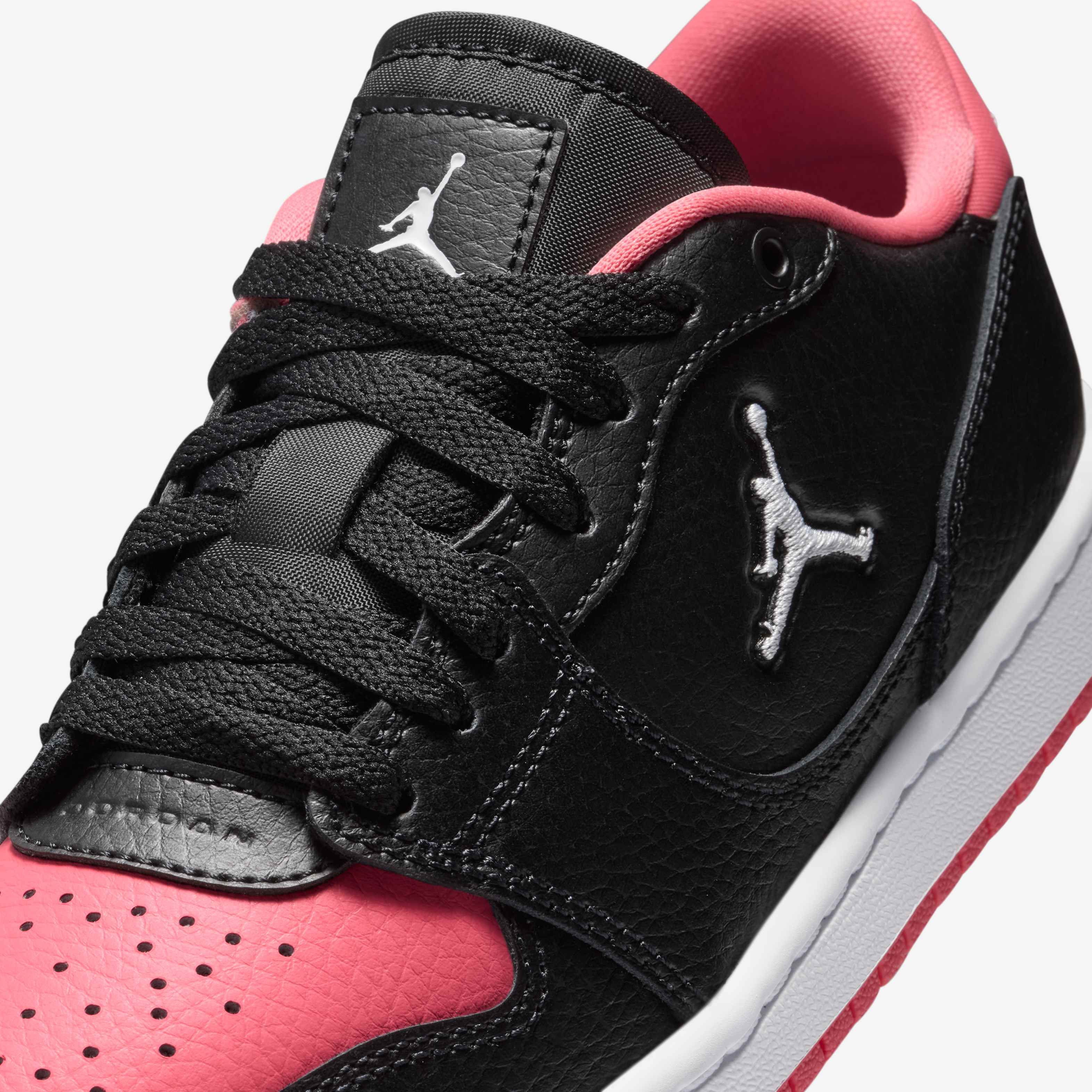 Buy Jordan Court Connect Low Older Kids' Shoes - Black/Pink Gaze/White ...