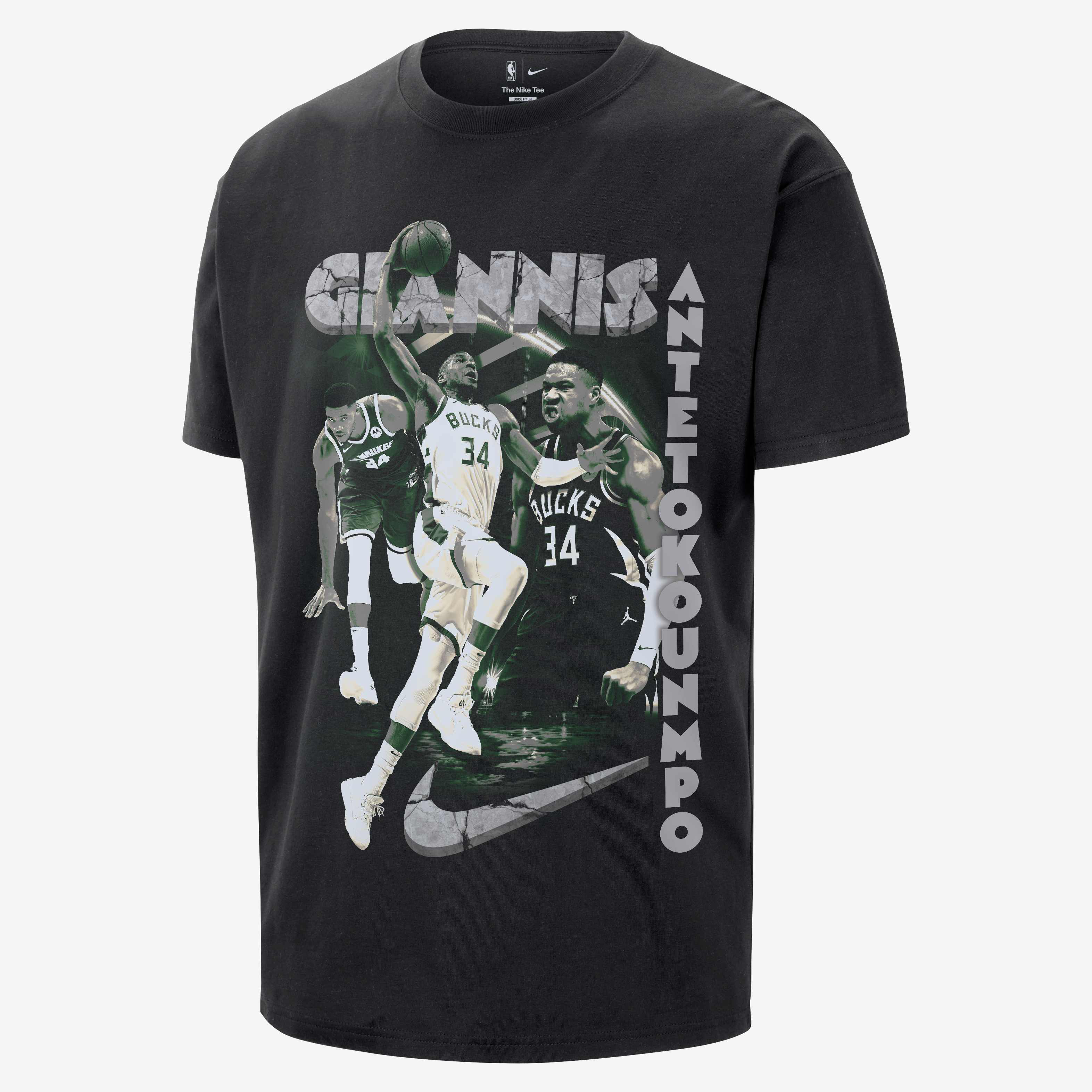 Buy Giannis Antetokounmpo Men's Nike NBA T-Shirt - Black @ Nike UAE