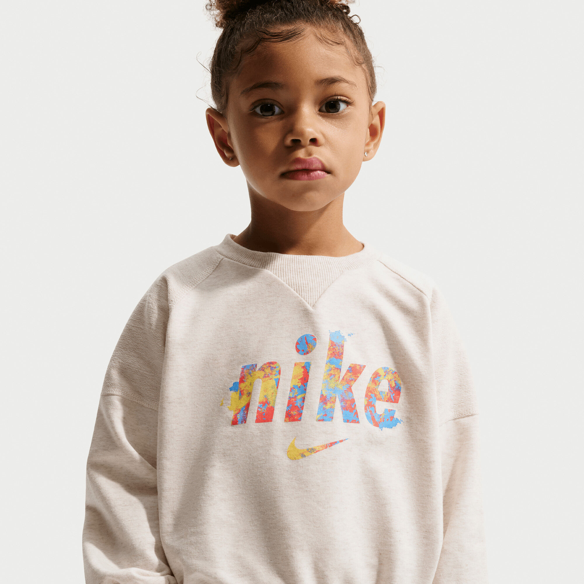 Buy Nike E1D1 Toddler French Terry 2-Piece Graphic Crew Set - Pale ...