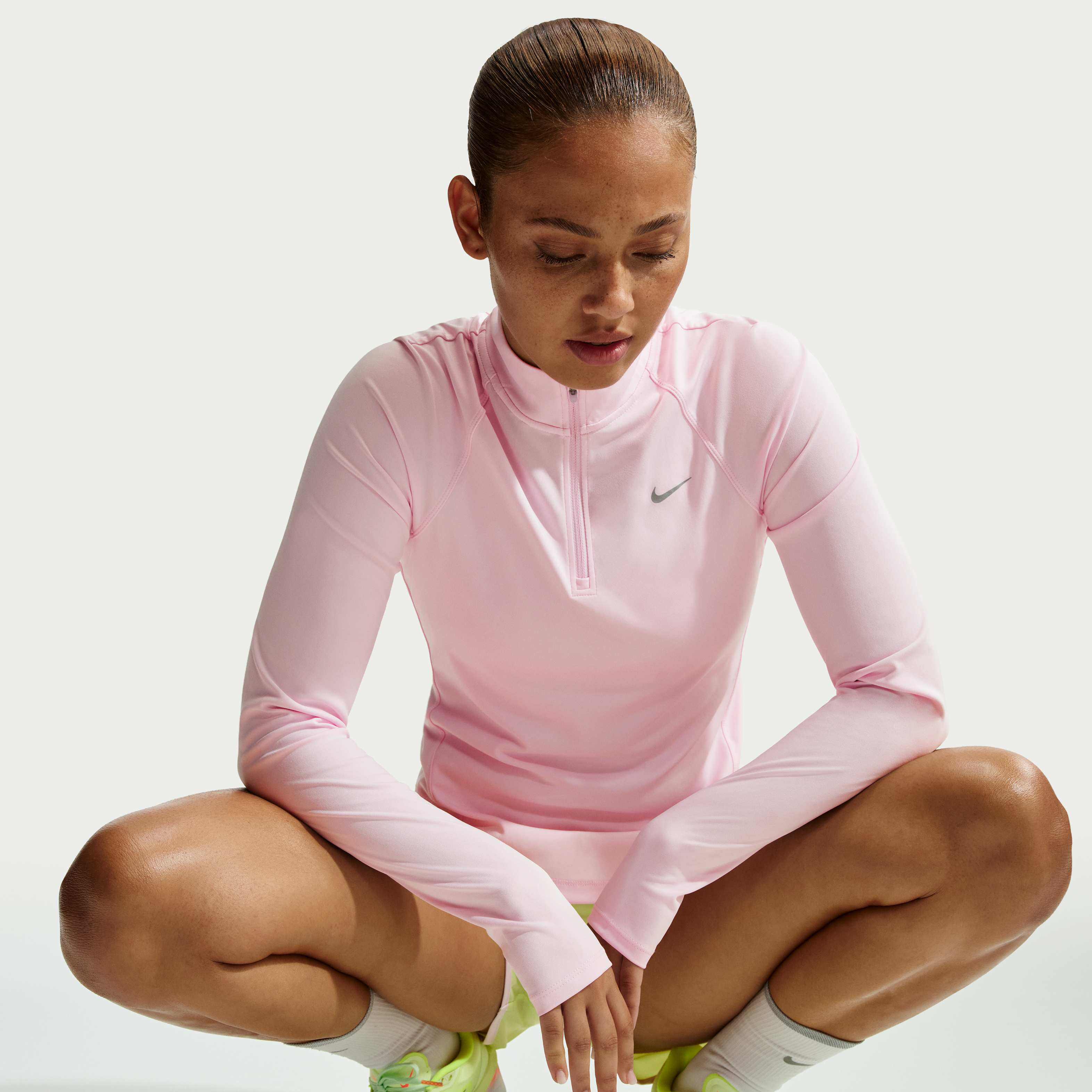 Buy Nike Tempo Women's Dri-FIT 1/4-Zip Running Top - Pink Foam @ Nike UAE