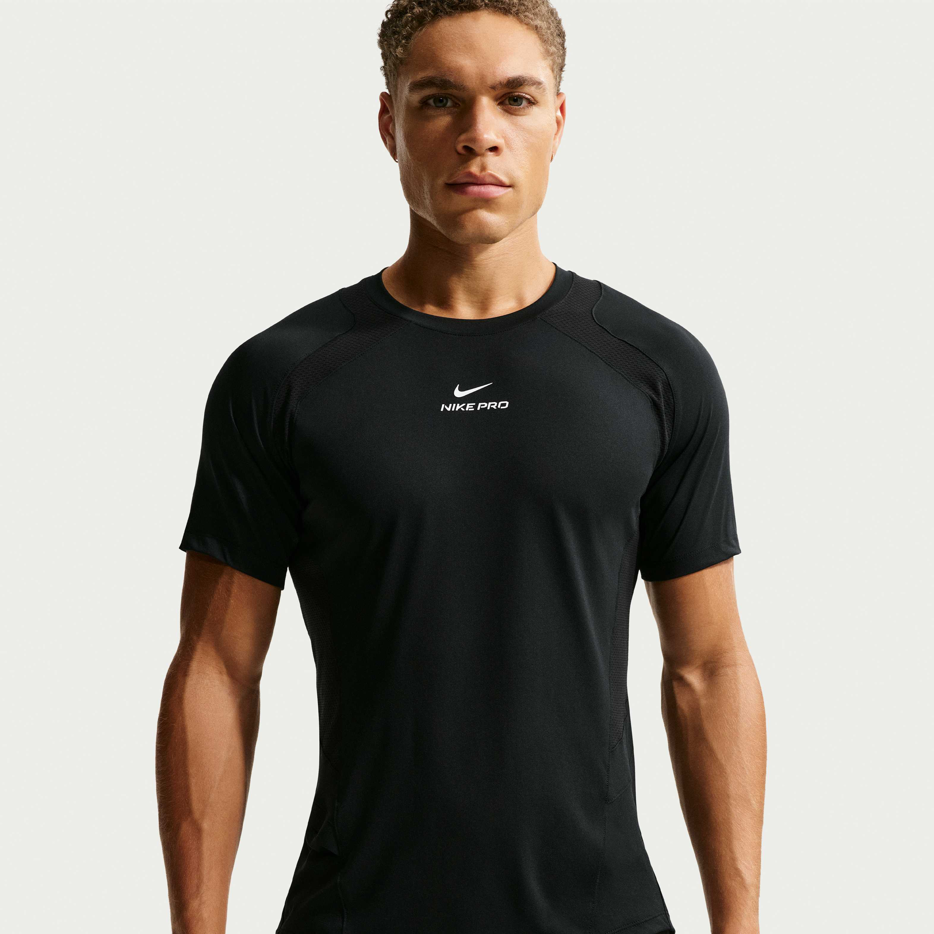 Buy Nike Pro Training Men's Dri-FIT ADV Short-Sleeve Top - Black/Black ...