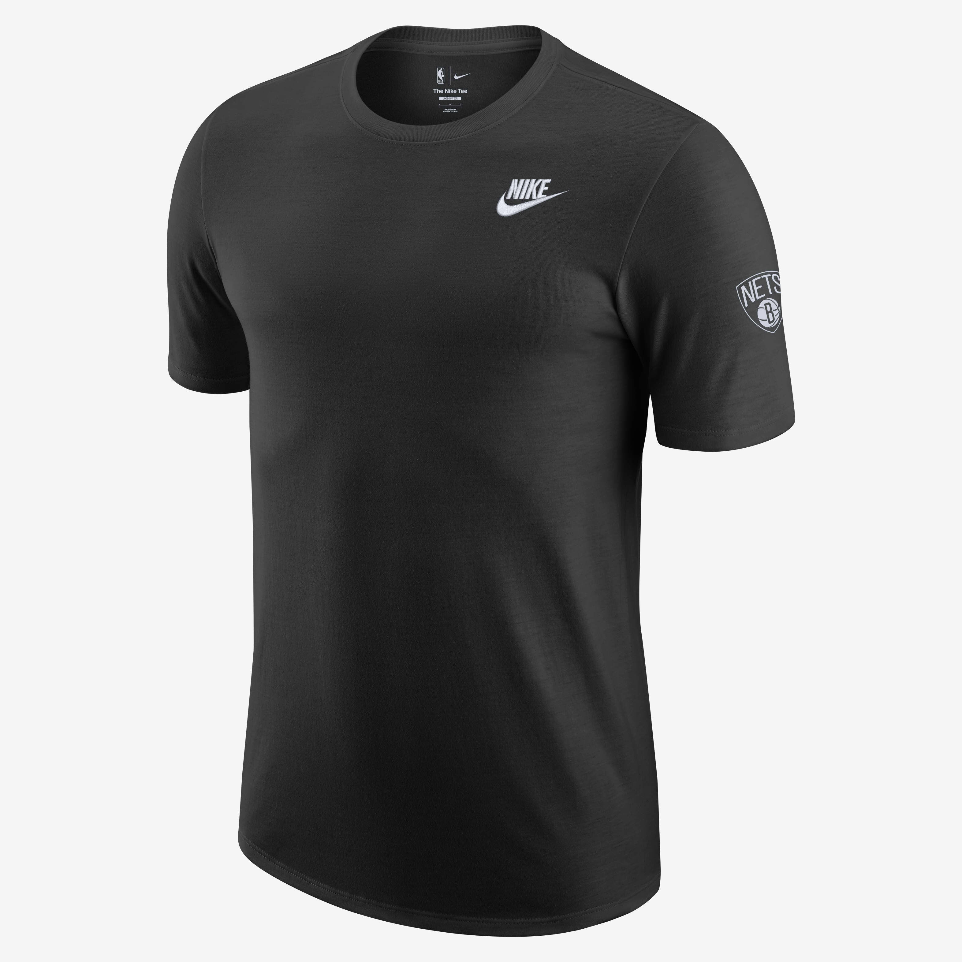 Buy Brooklyn Nets Essential Club Men's Nike NBA T-Shirt - Black | Nike ...