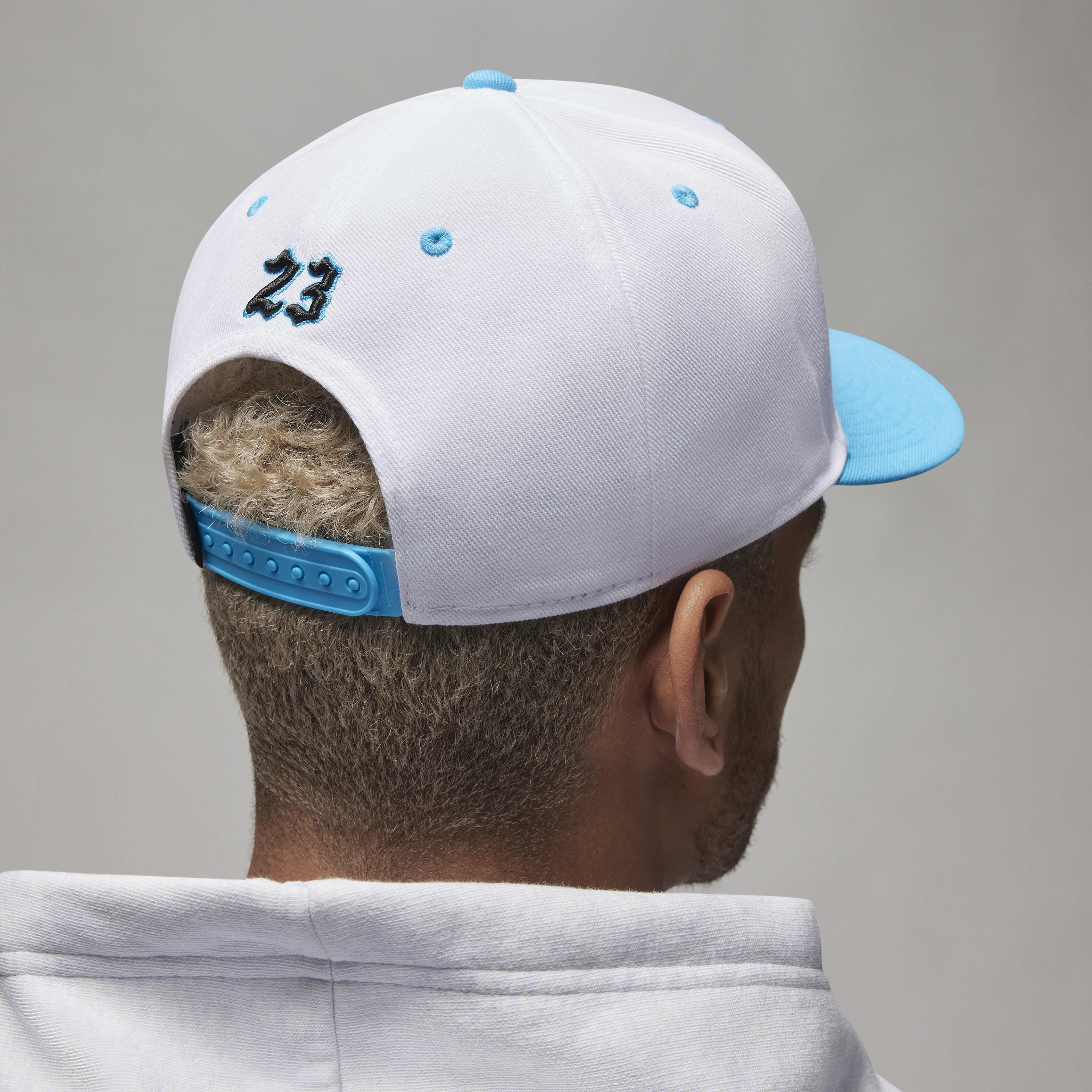 Buy Jordan Flight MVP Pro Adjustable Cap - White/Dark Powder Blue/Black ...