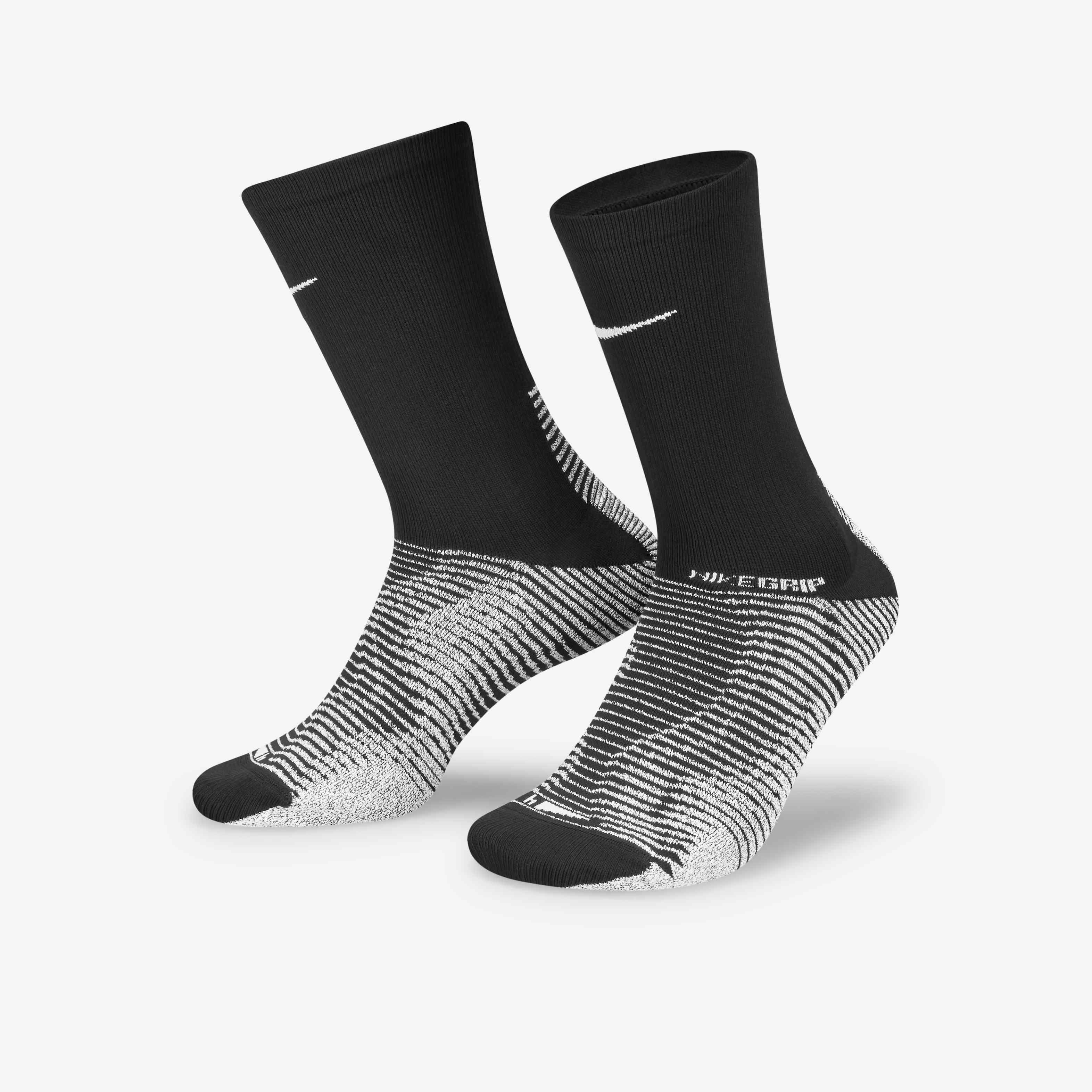 Buy NikeGrip Strike Football Crew Socks - Black/White | Nike UAE Official