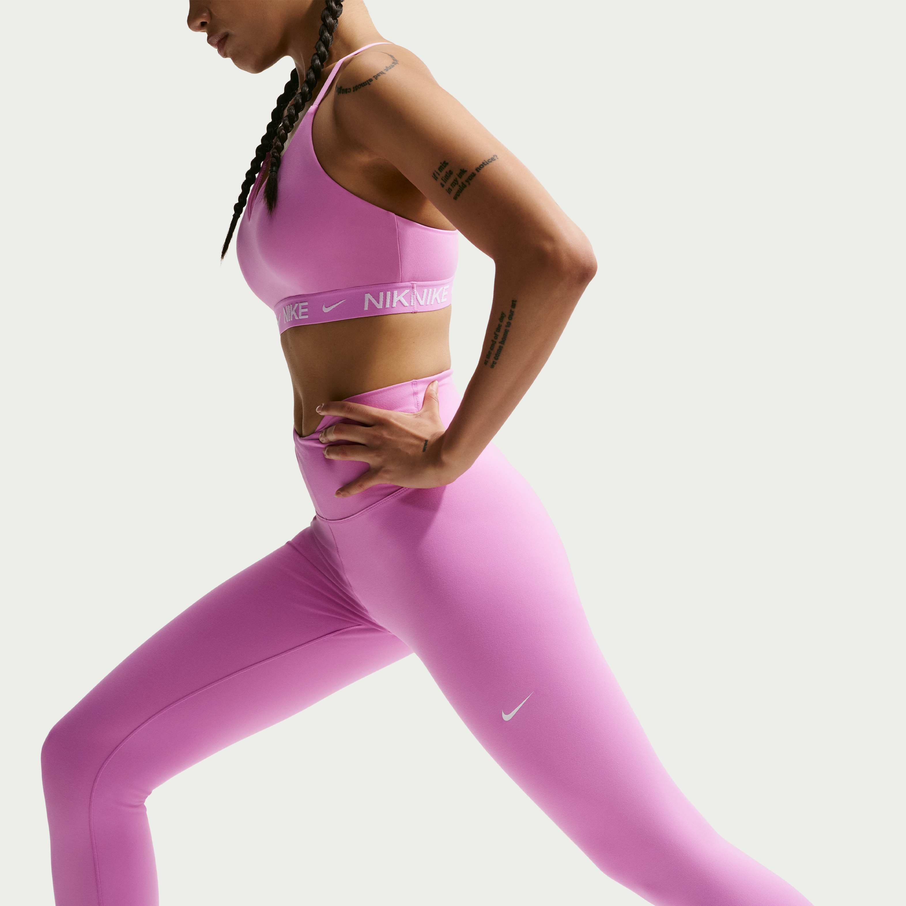 Buy Nike One Women's High-Waisted 7/8 Leggings - Light Magenta/White ...