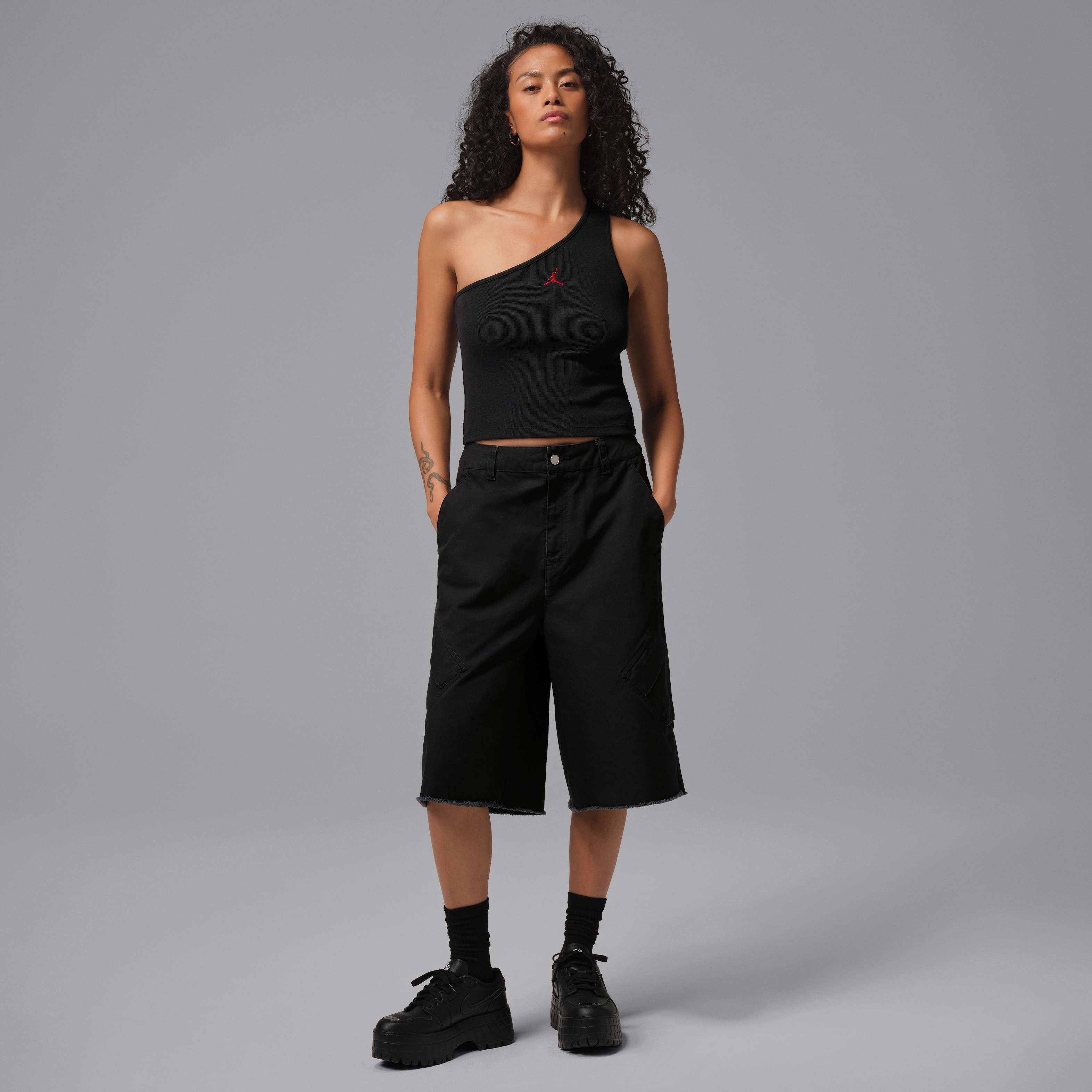 Buy Jordan Flight Women's Asymmetrical Tank Top - Black/Varsity Red ...