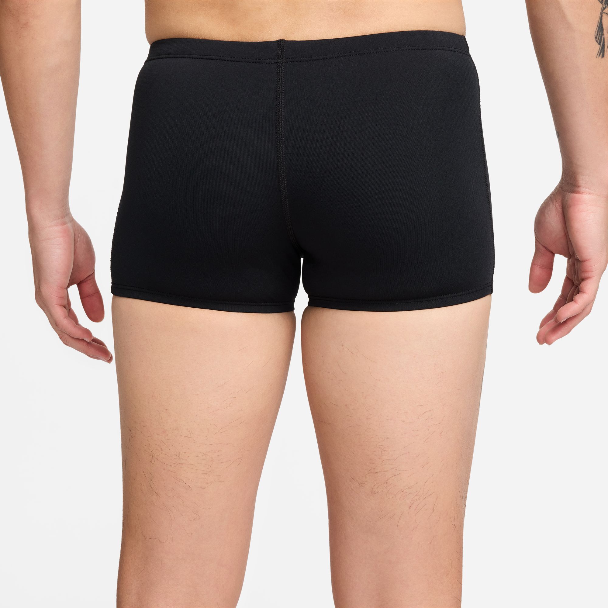 Buy Nike Poly Solid Men's Square-Leg Swim Briefs - Black/Black/White ...