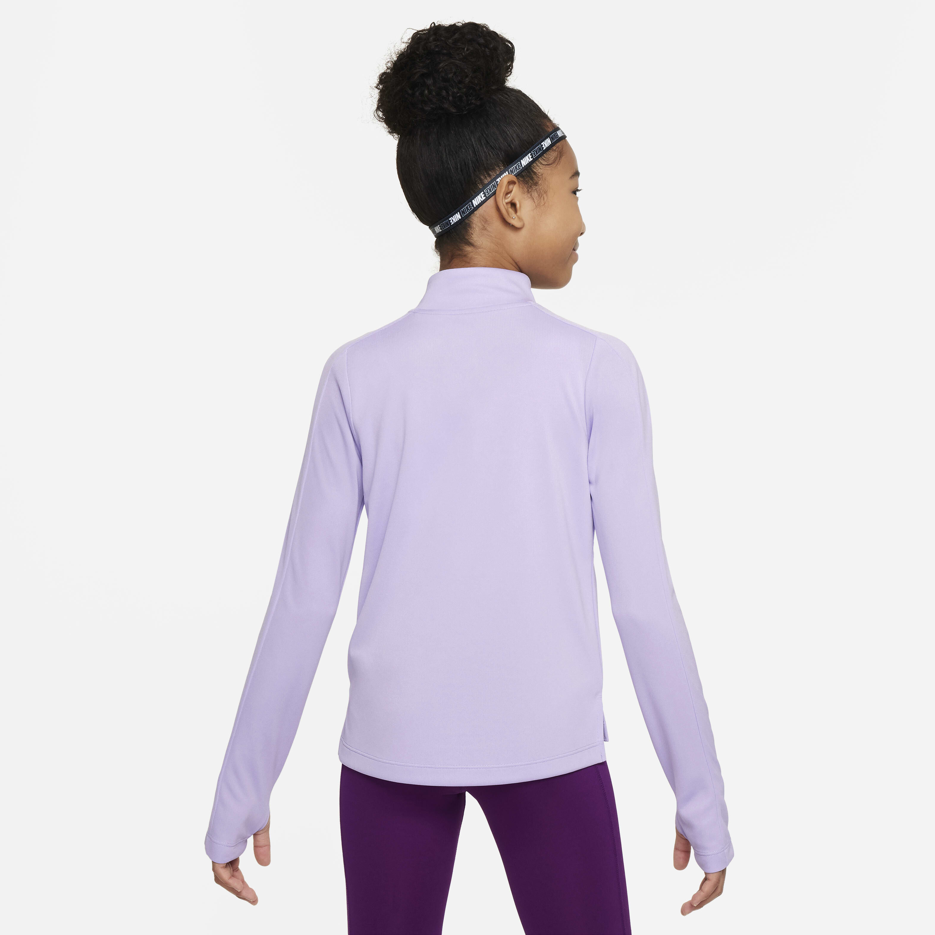 Buy Nike Girls' Dri-FIT Long-Sleeve 1/4-Zip Top - Hydrangeas/White ...