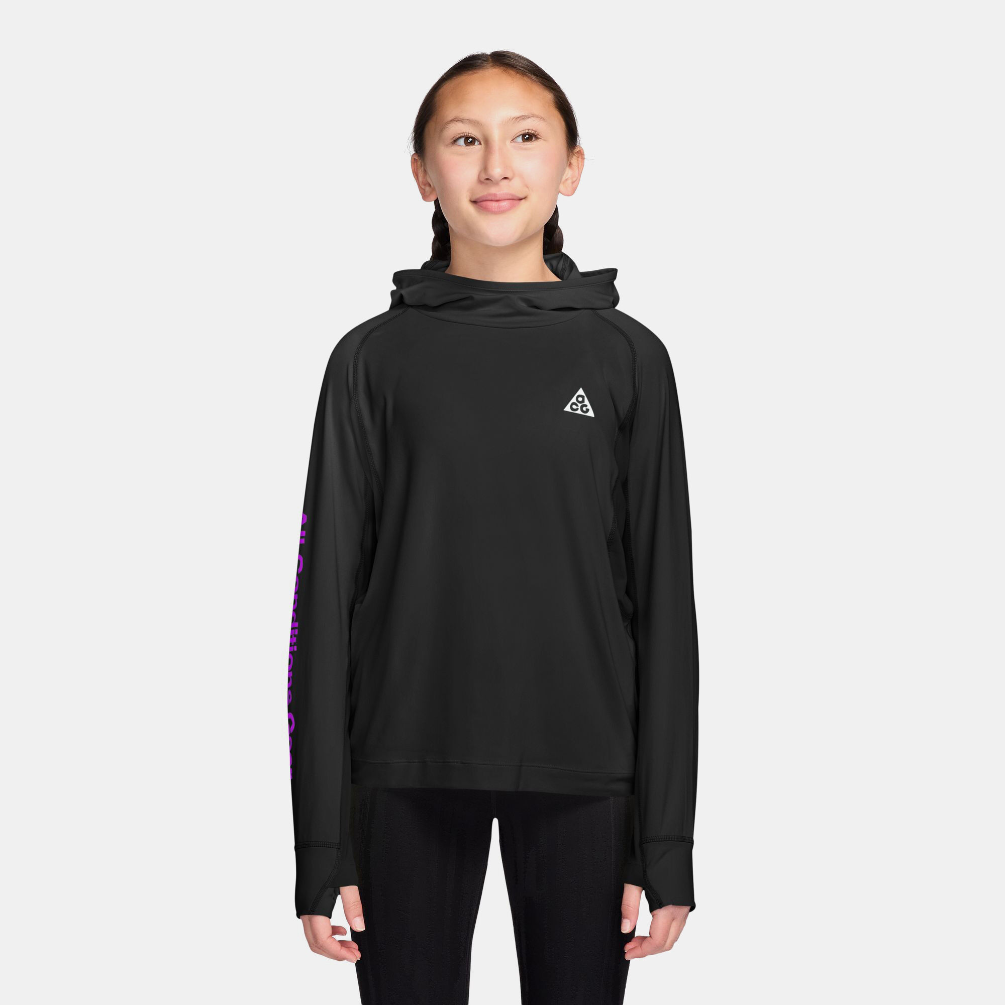 Buy Nike ACG Big Kids' UV Long-Sleeve Top - Black/Black/Summit White ...