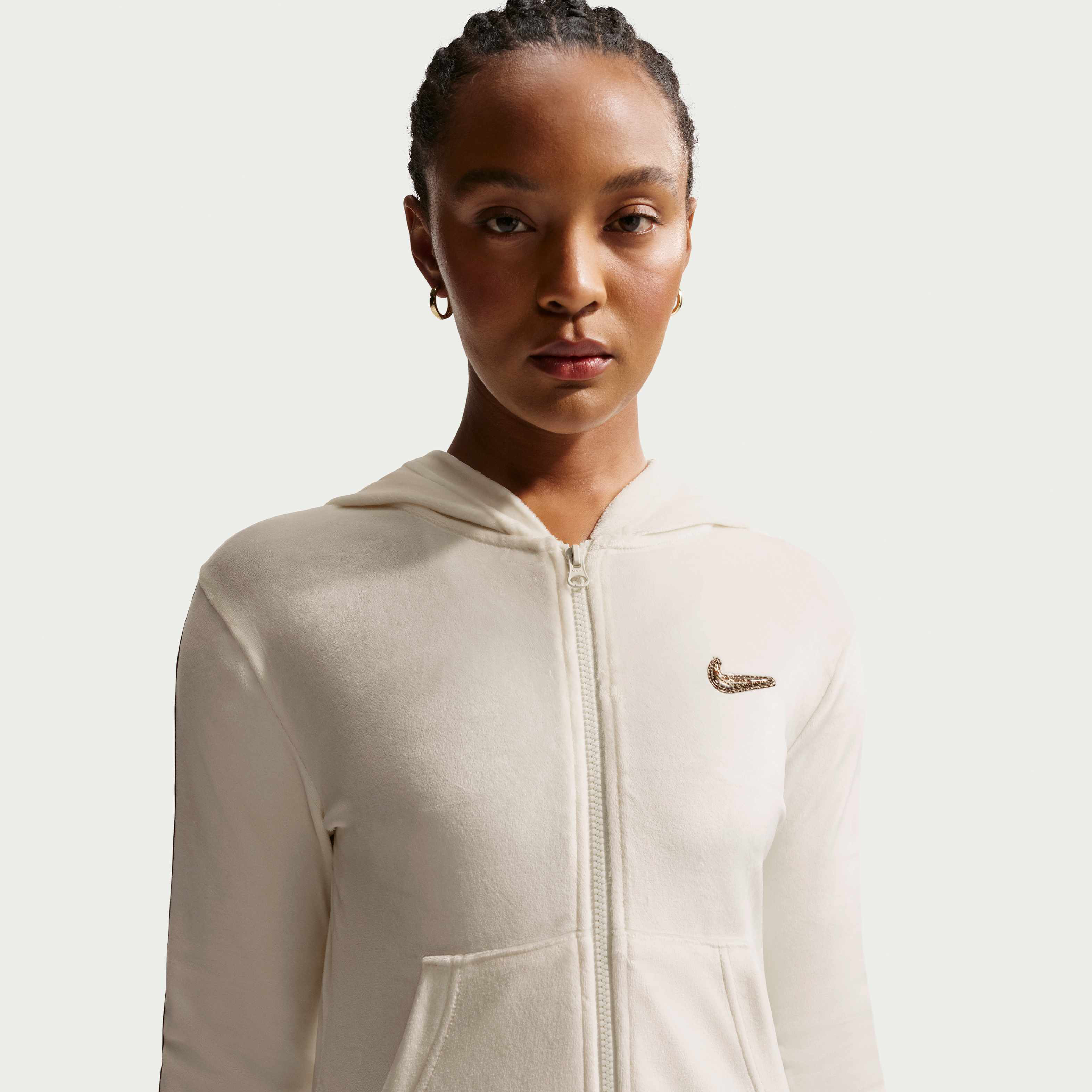 Buy Nike Sportswear Women's Full-Zip Long-Sleeve Hooded Top - Coconut ...