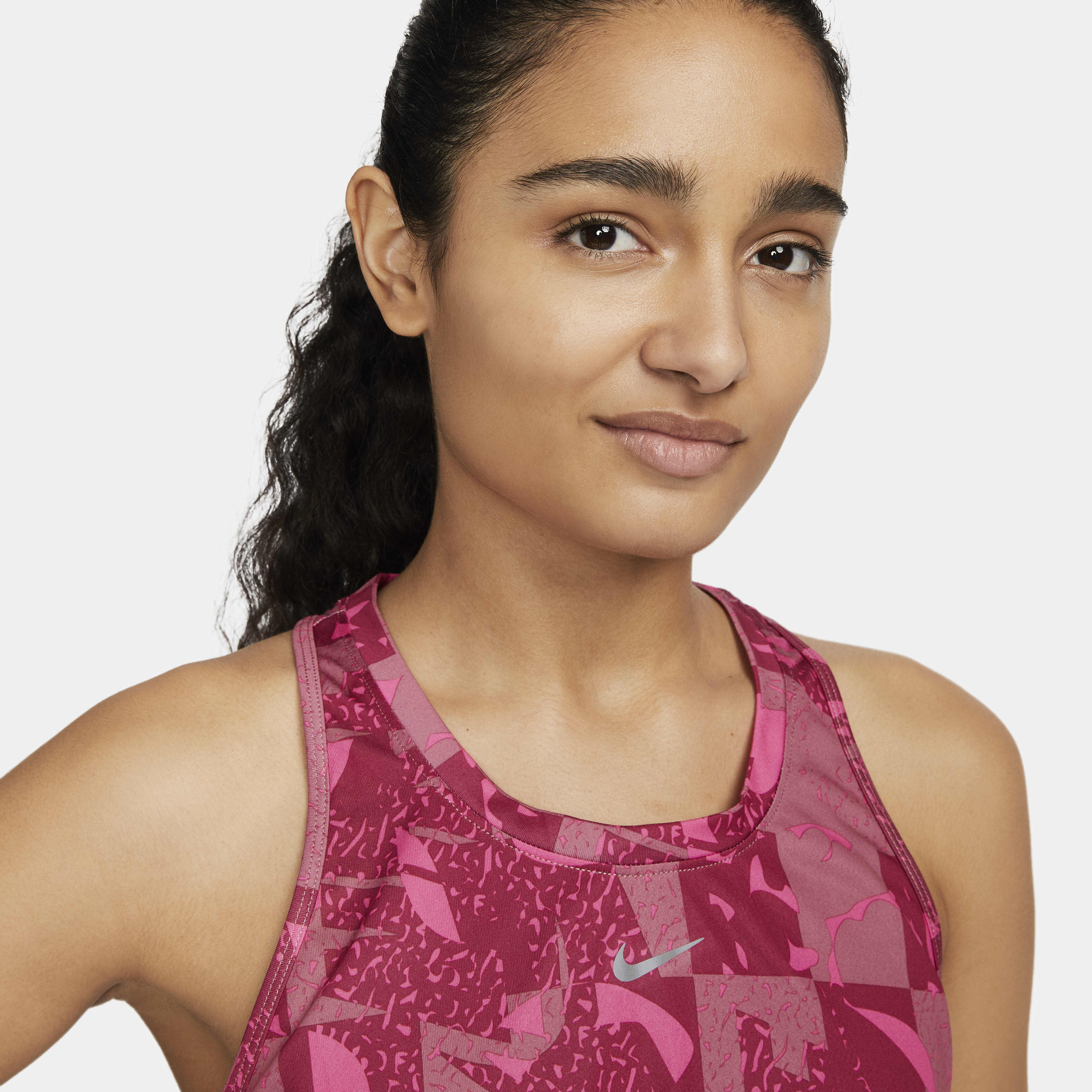 Buy Nike Dri-FIT One Women's Running Tank - Desert Berry/Black/White ...