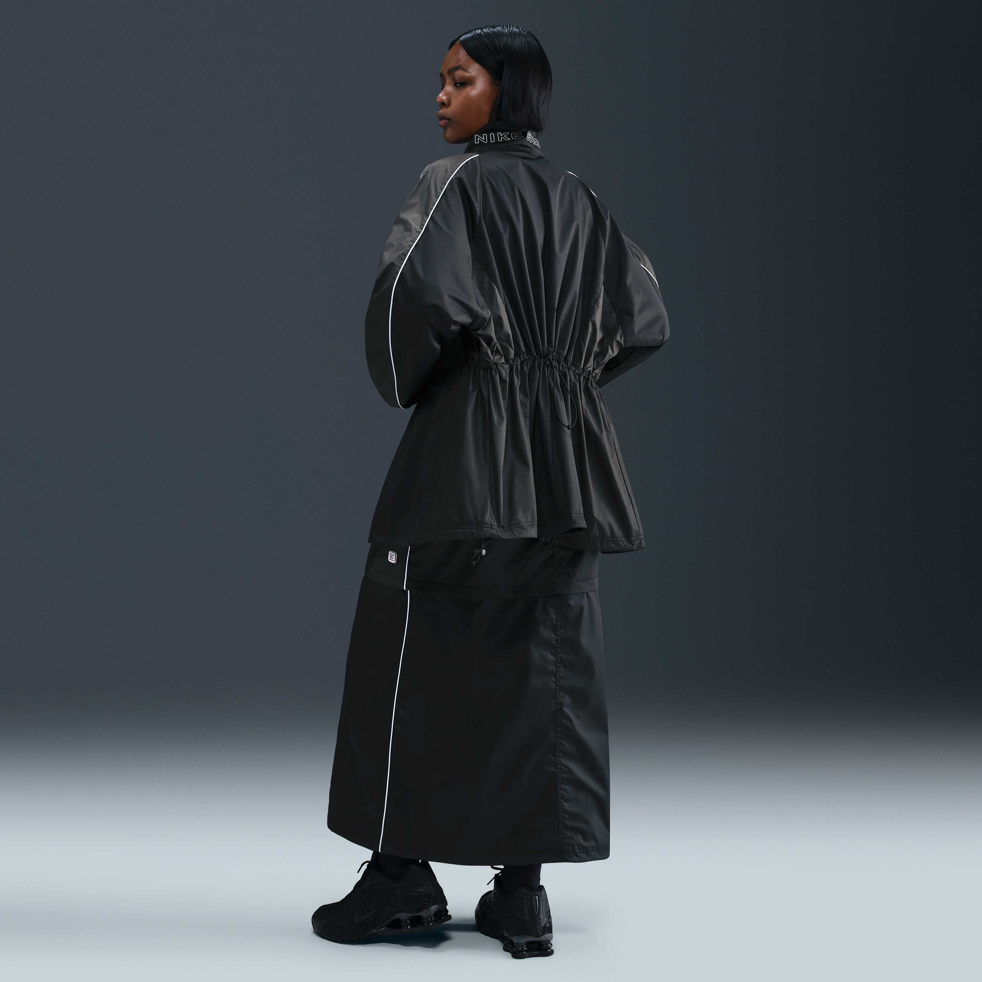 Buy Nike Sportswear Shox Women's Woven Jacket - Black/Anthracite ...