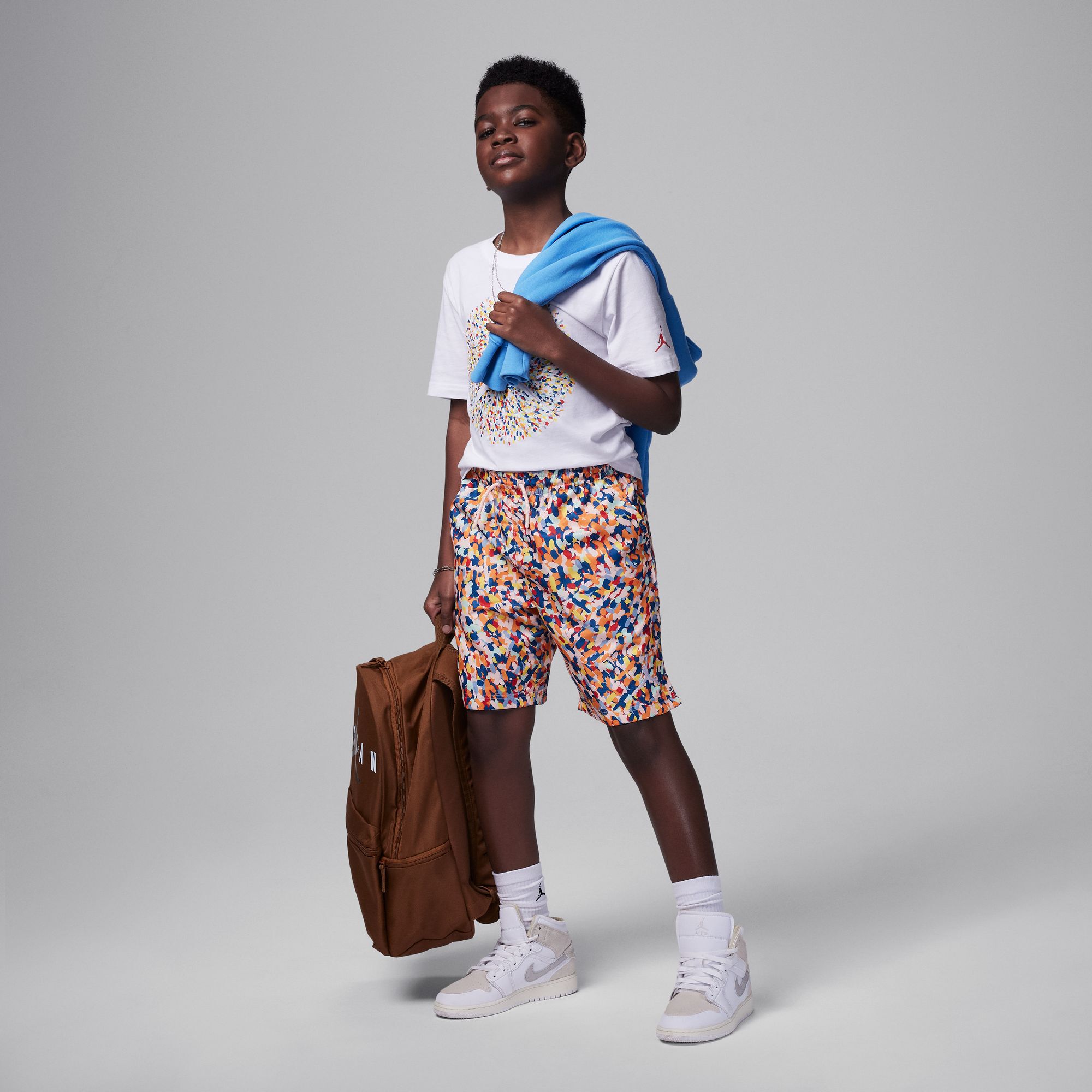 Buy Jordan MJ Essentials Poolside Big Kids' Printed Shorts - Lotus Pink ...