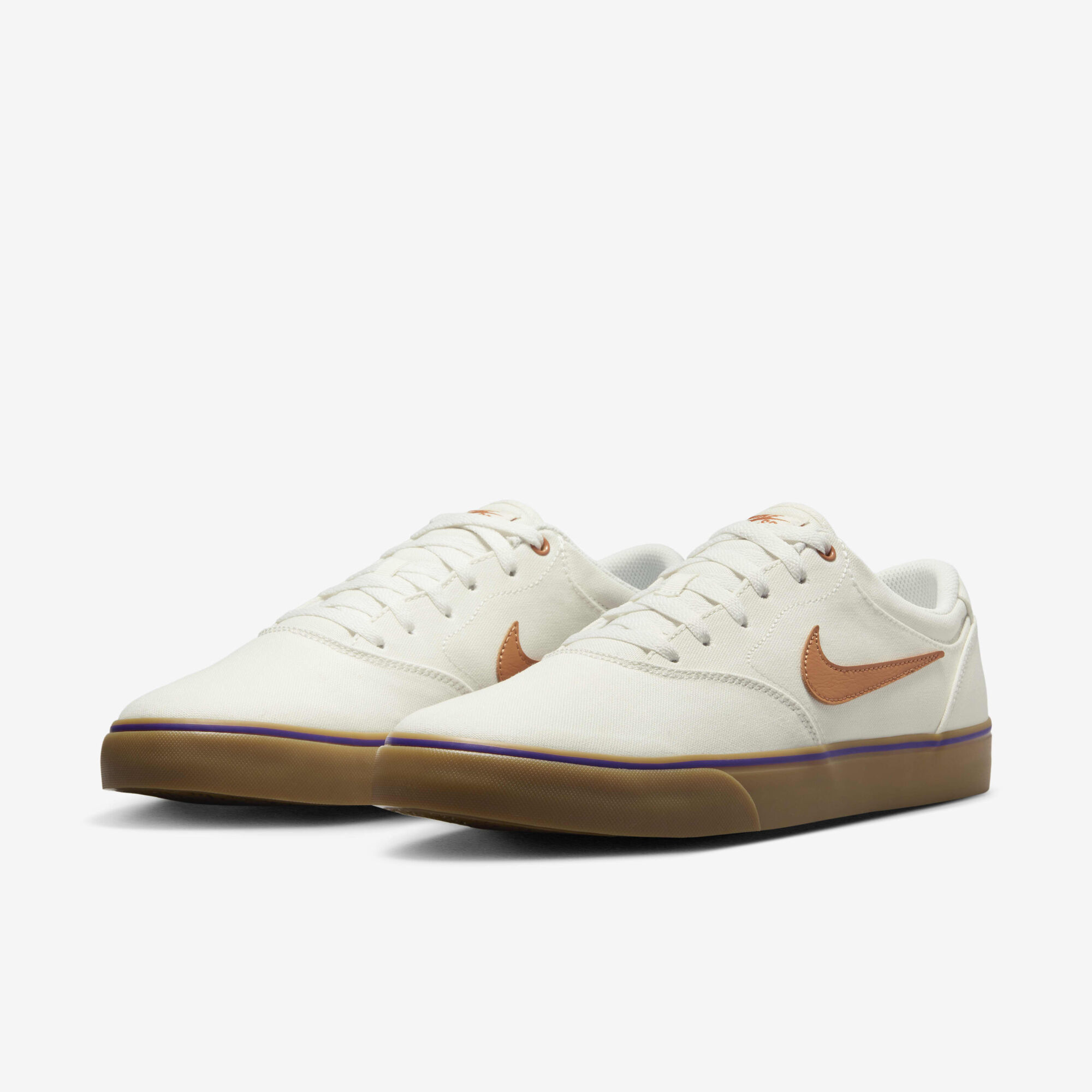 Buy Nike SB Chron 2 Canvas Skate Shoe - Summit White/Summit White/Gum ...