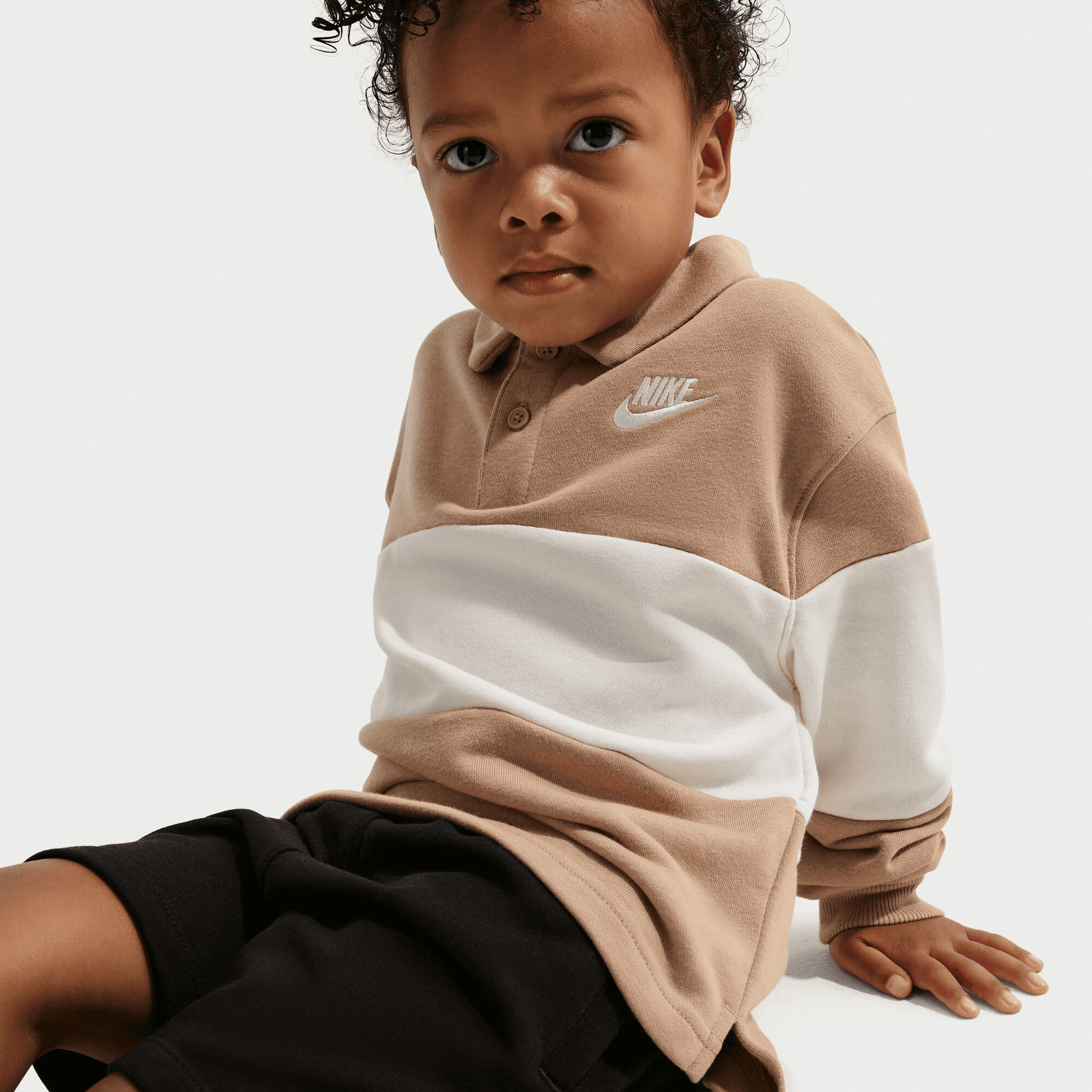 Buy Nike Club Toddler French Terry Long-Sleeve Rugby Polo - Hemp @ Nike UAE